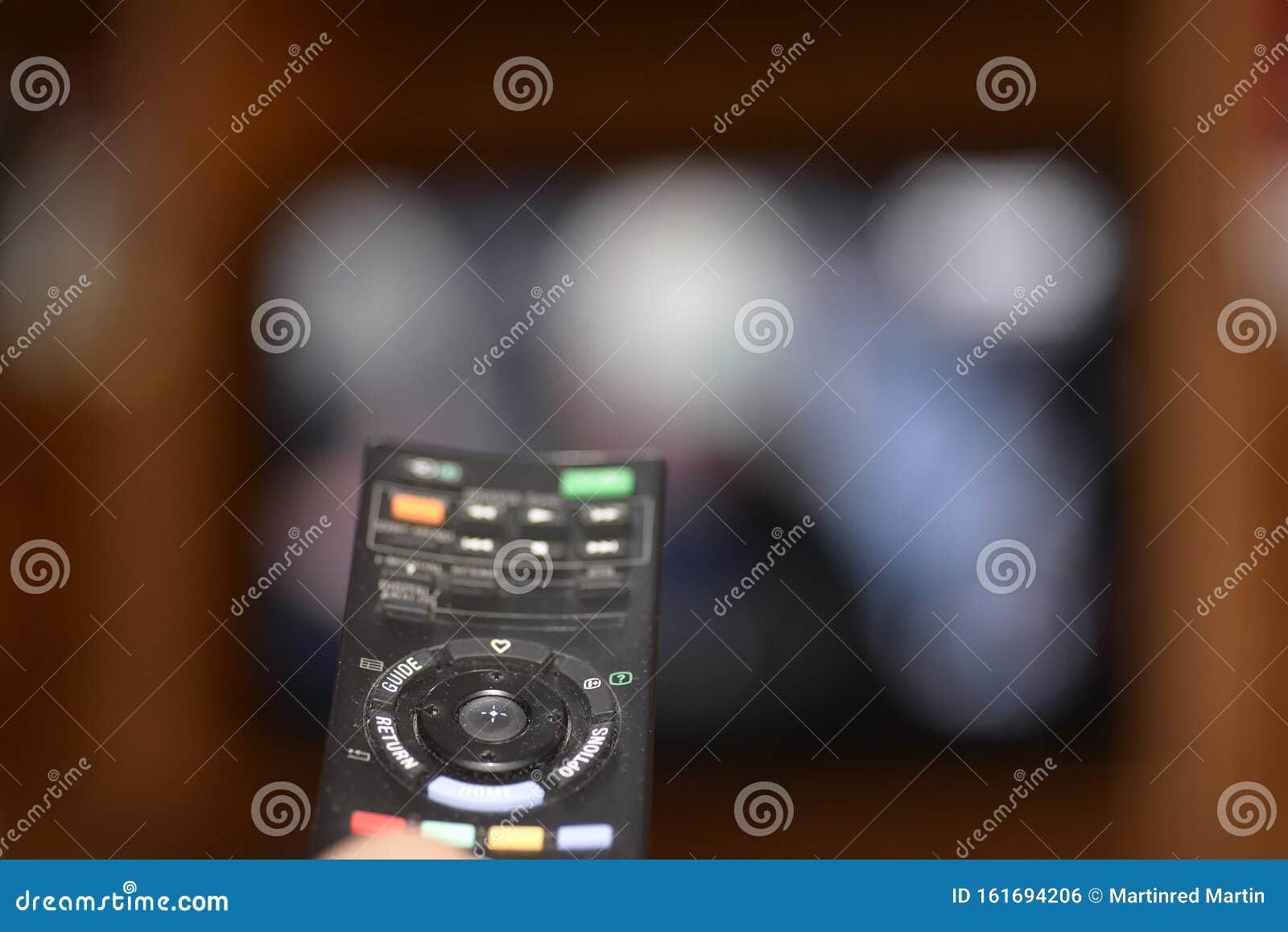 Change TV Channel with Remote Control Stock Photo - Image of keypad ...