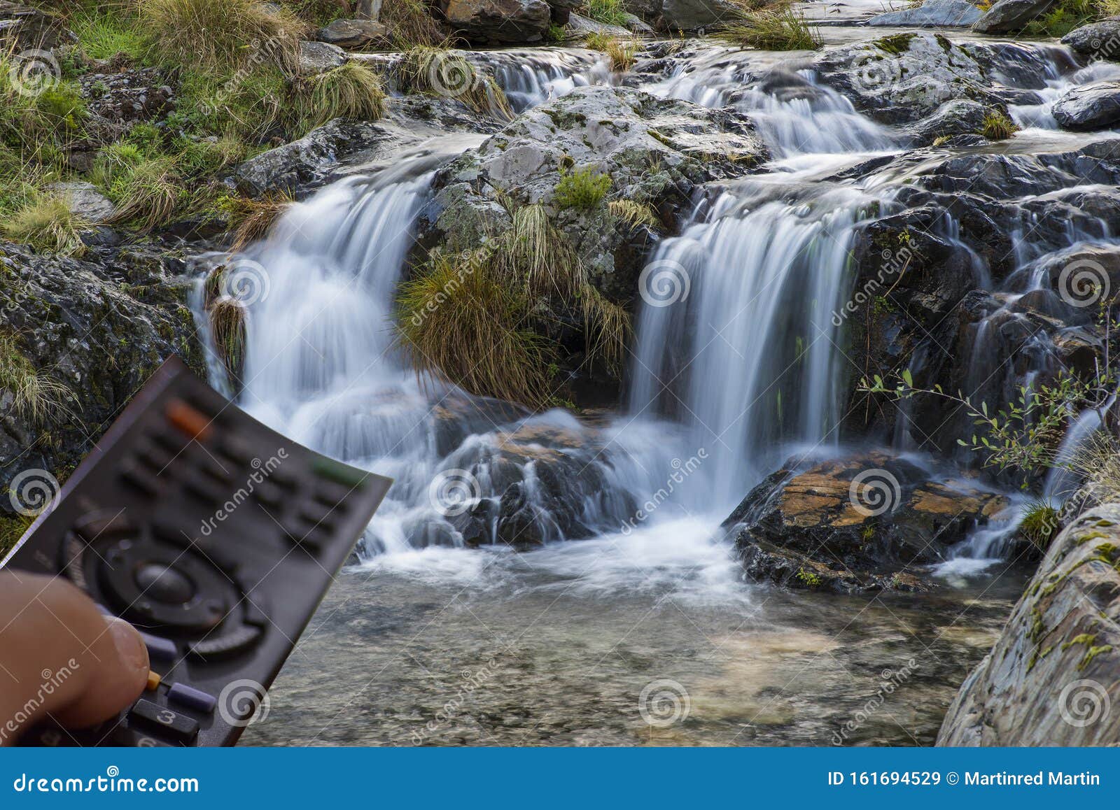 Change TV Channel with Remote Control Stock Image - Image of display ...