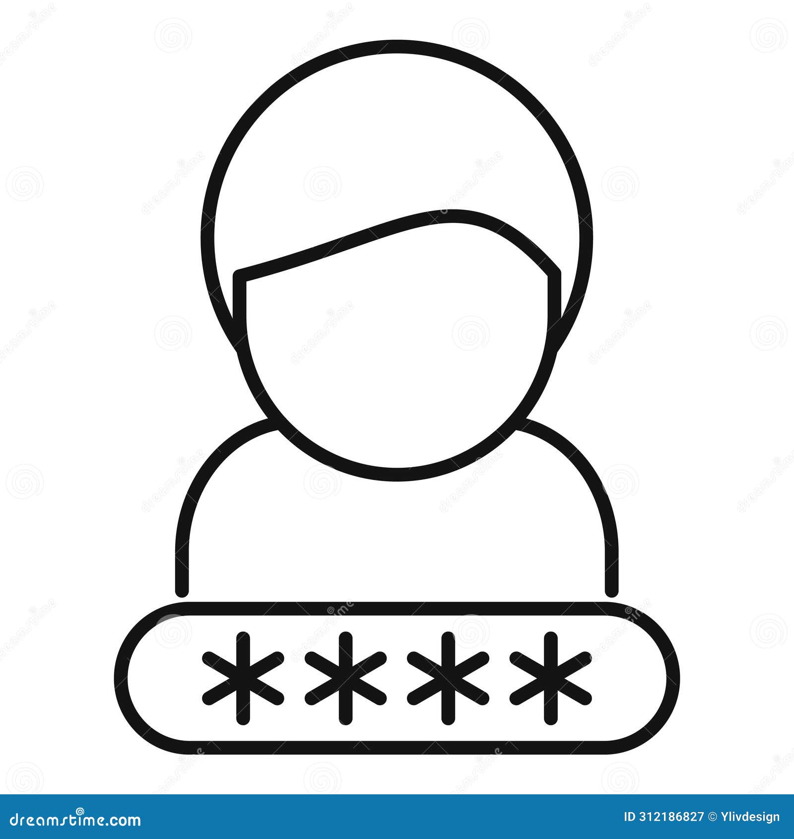 Change User Password Icon Outline Vector. Two Step Access Stock ...