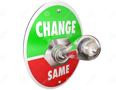 Change Vs Same Switch Toggle Lever Turn on Words Stock Illustration ...