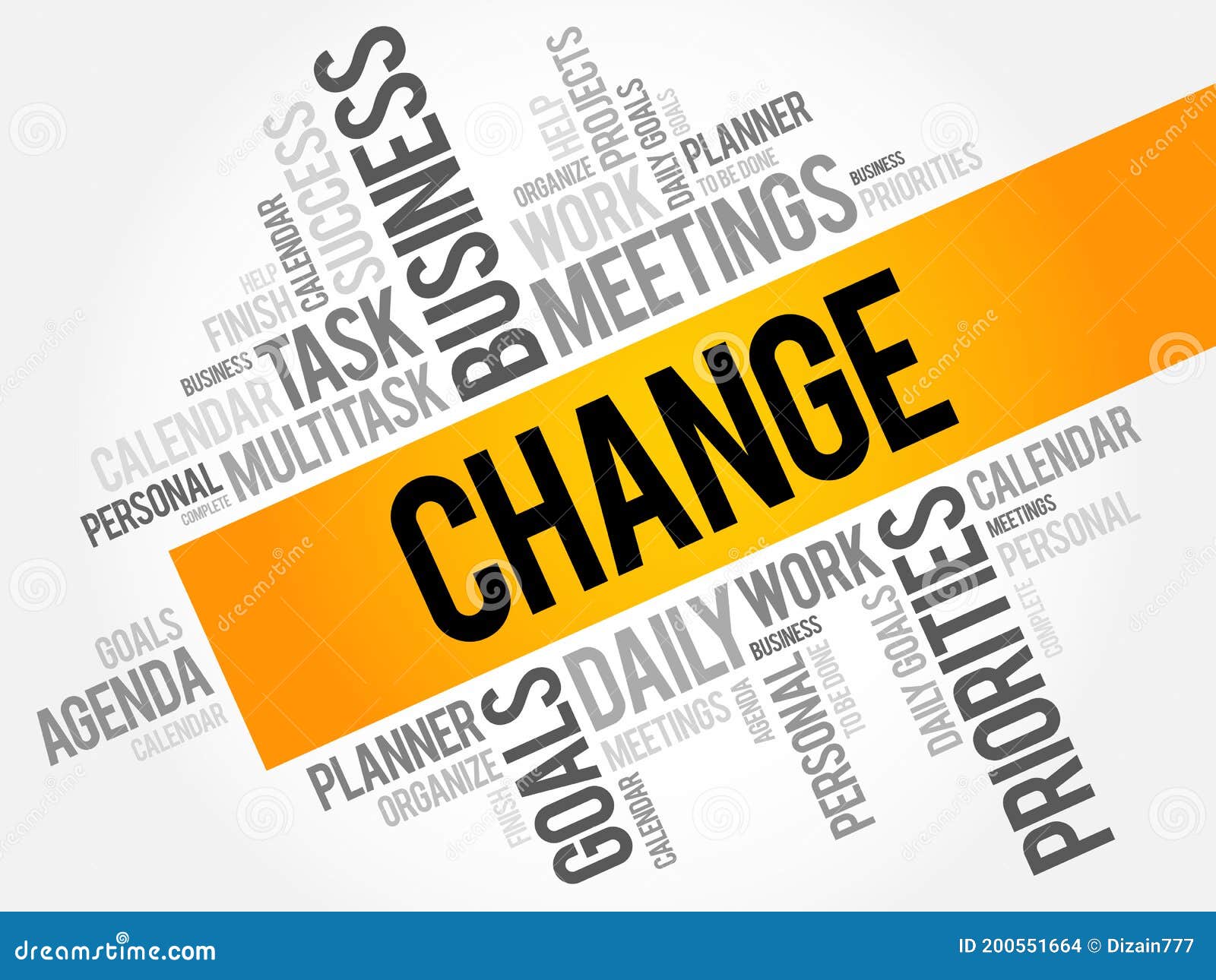 Change word cloud collage stock illustration. Illustration of improve ...