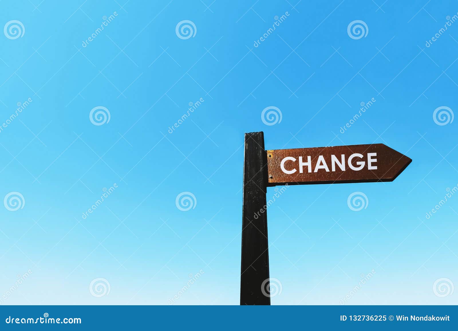 Change Word Sign with Sky Background Stock Image - Image of guidance ...