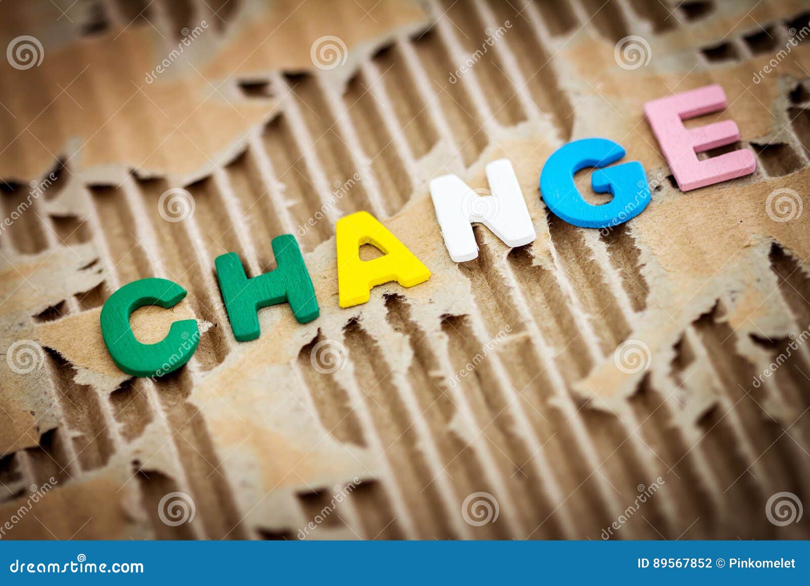 CHANGE Wording on Abstract Torn Cardboard Stock Photo - Image of future ...