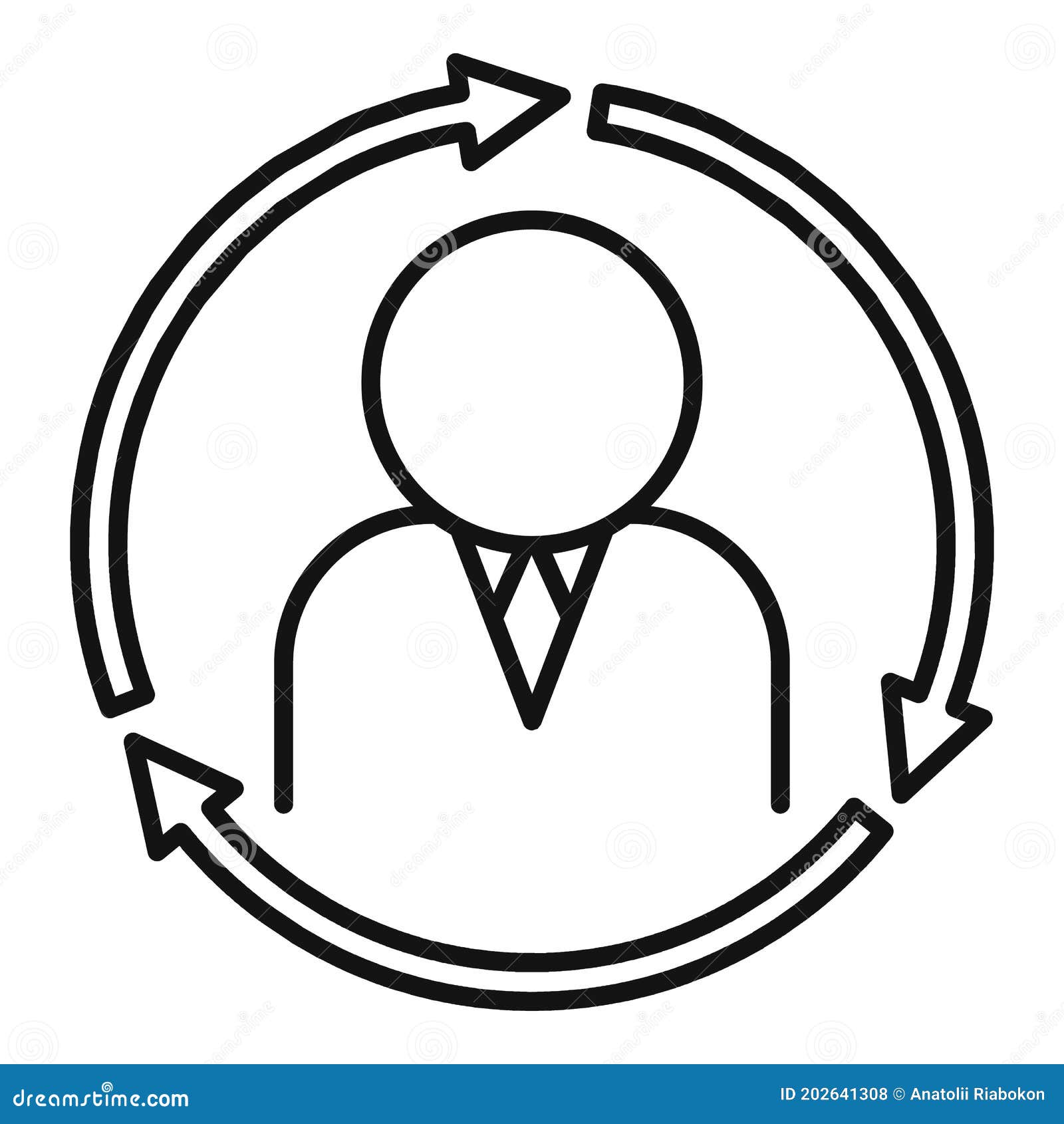 Change Work Job Icon, Outline Style Stock Vector - Illustration of ...