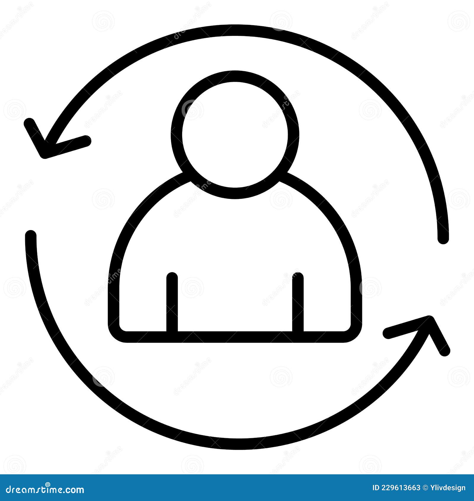 Change Worker Icon Outline Vector. Work Man Stock Vector - Illustration ...