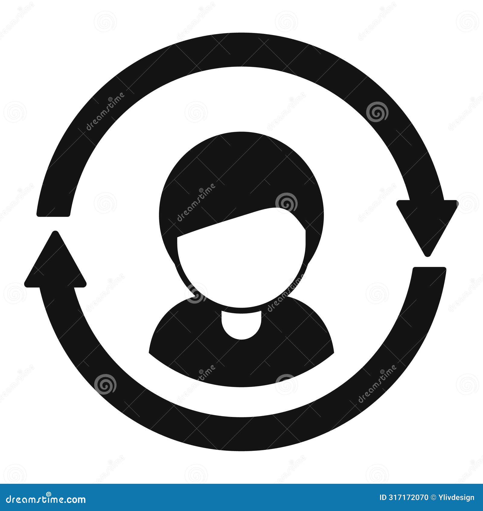 Change Worker Person Icon Simple Vector. Profile Job Stock Illustration ...