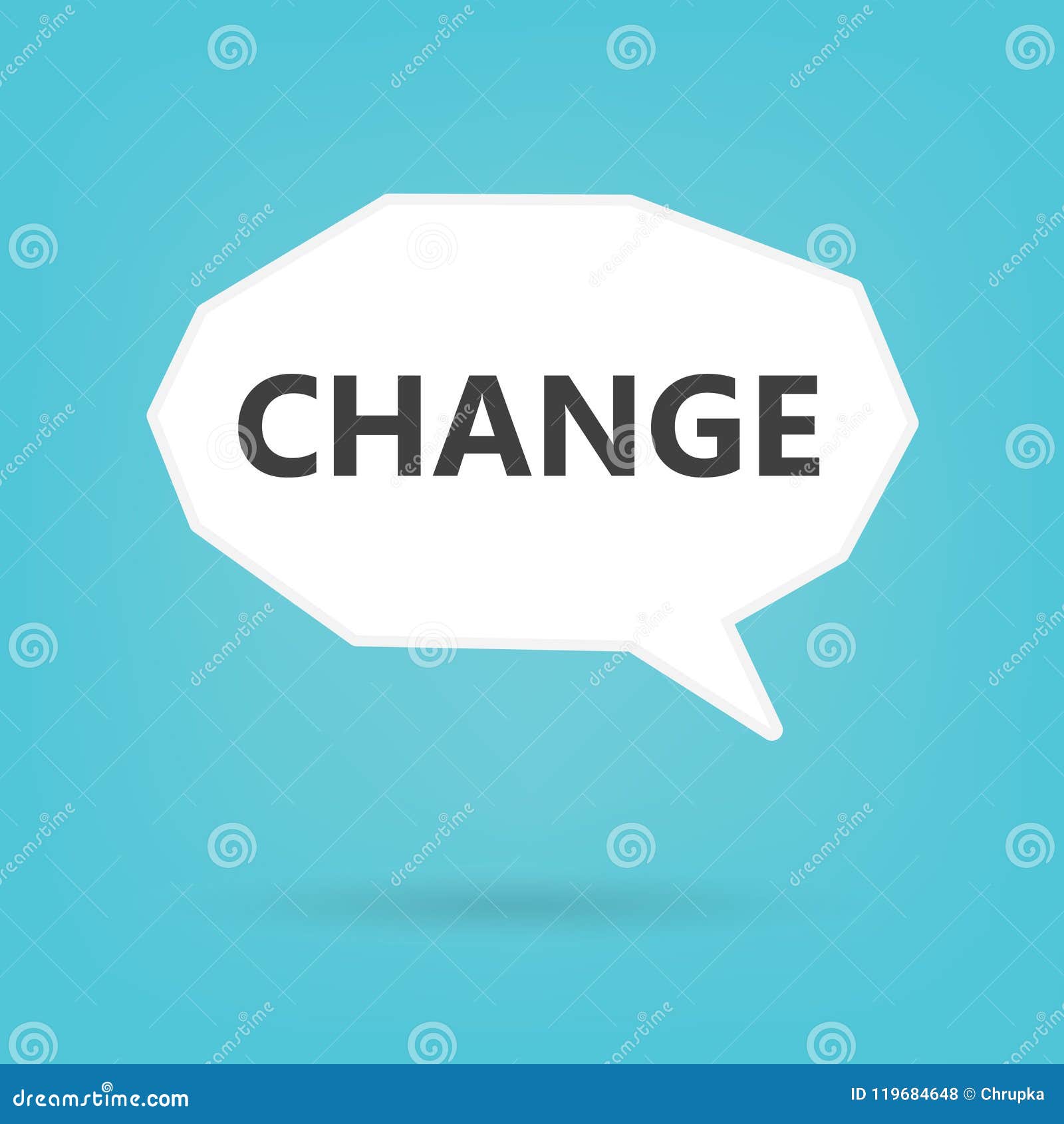 Change Written on Speech Bubble Stock Vector - Illustration of career ...