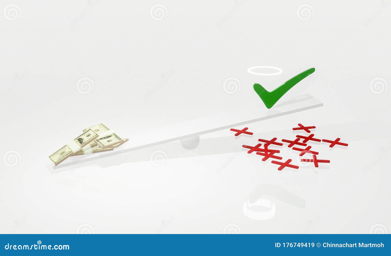 Change Wrong To Correct By Money. Corruption Concept. Justice Scales ...