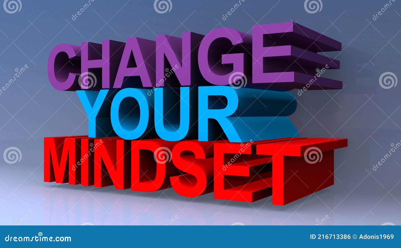 Change Your Mindset on Blue Stock Photo - Image of drink, isolated ...