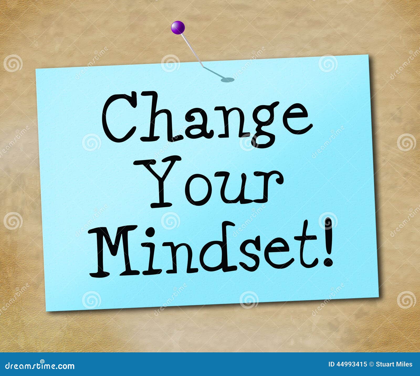 Change Your Mindset Represents Think about it and Reflect Stock ...