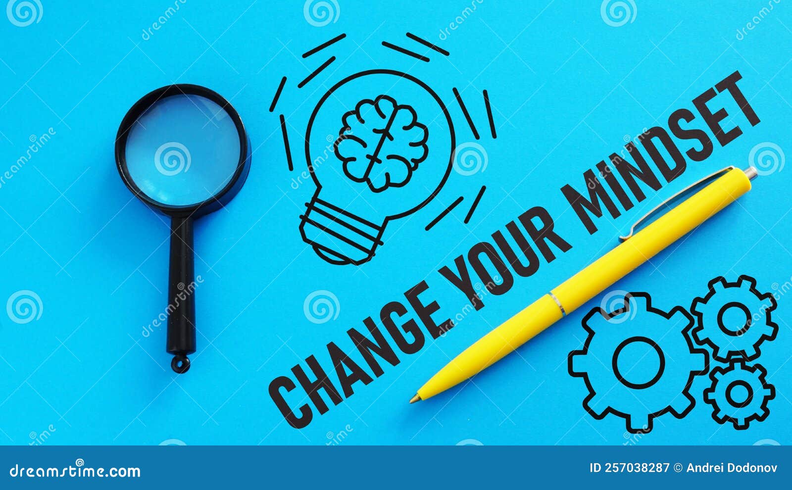 Change Your Mindset is Shown Using the Text Stock Image - Image of mind ...