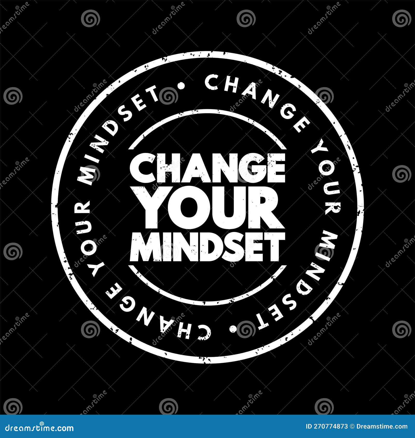 Change Your Mindset Text Stamp, Concept Background Stock Illustration ...