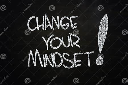 Change your mindset stock image. Image of chalk, letter - 36091111