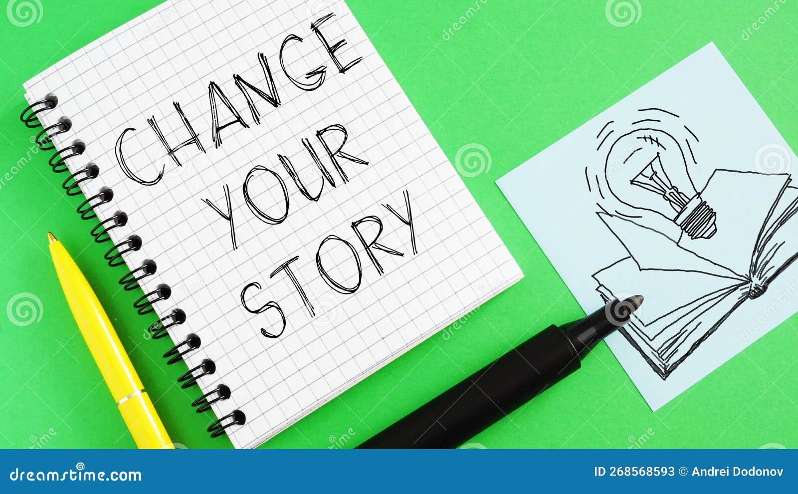 Change Your Story is Shown Using the Text Stock Image - Image of ...
