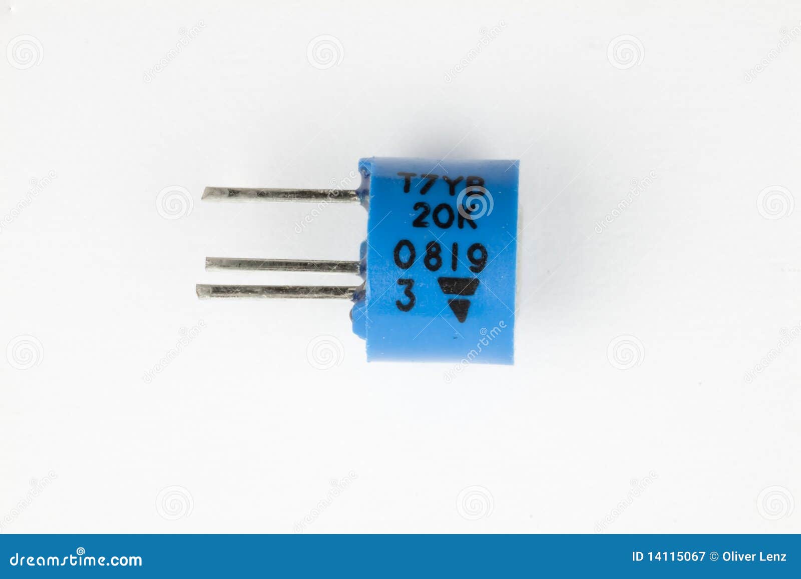 Changeable resistor stock image. Image of blue, numbered - 14115067
