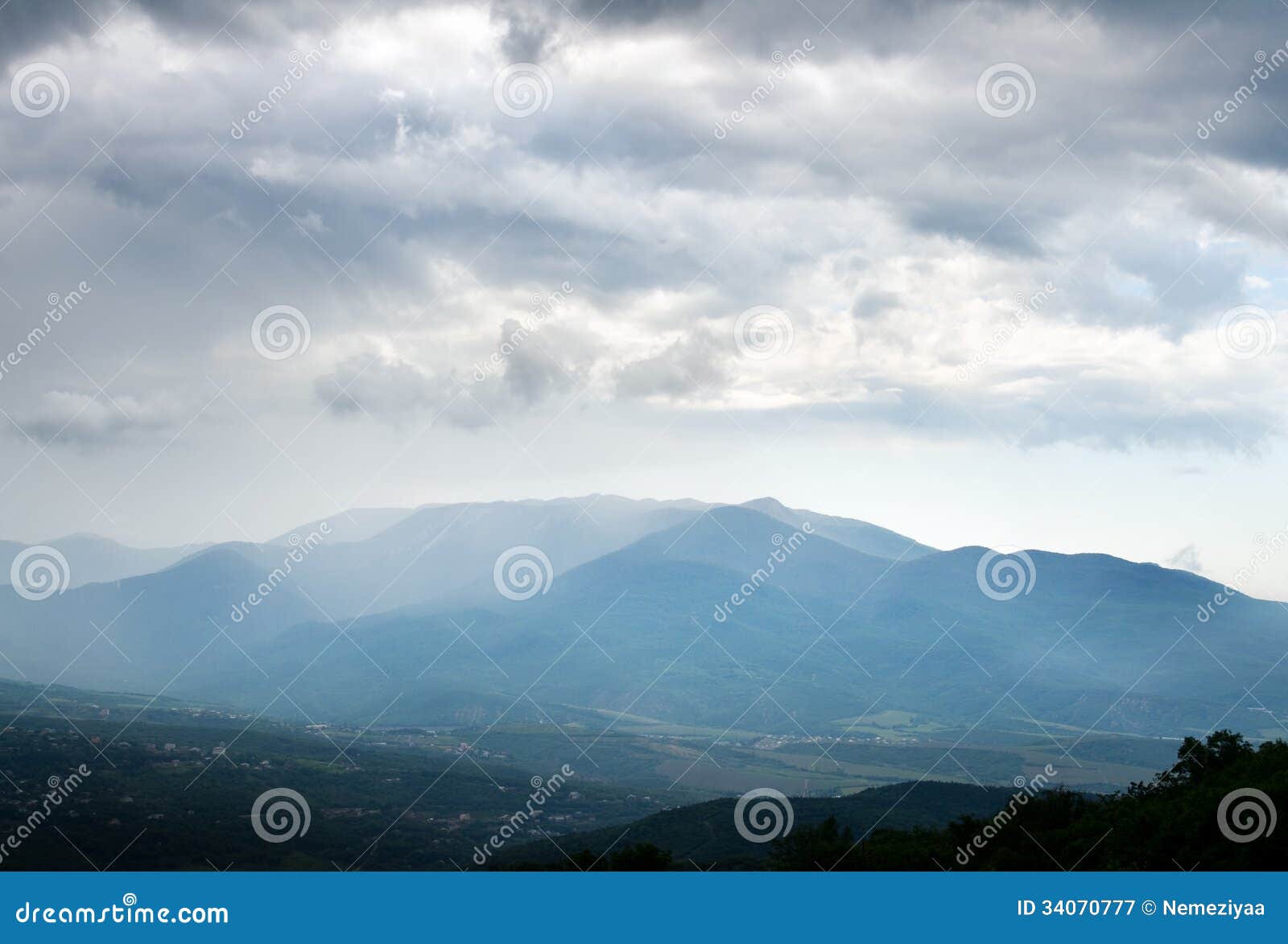Changeable Weather in Mountains. Stock Image - Image of climate, stormy ...