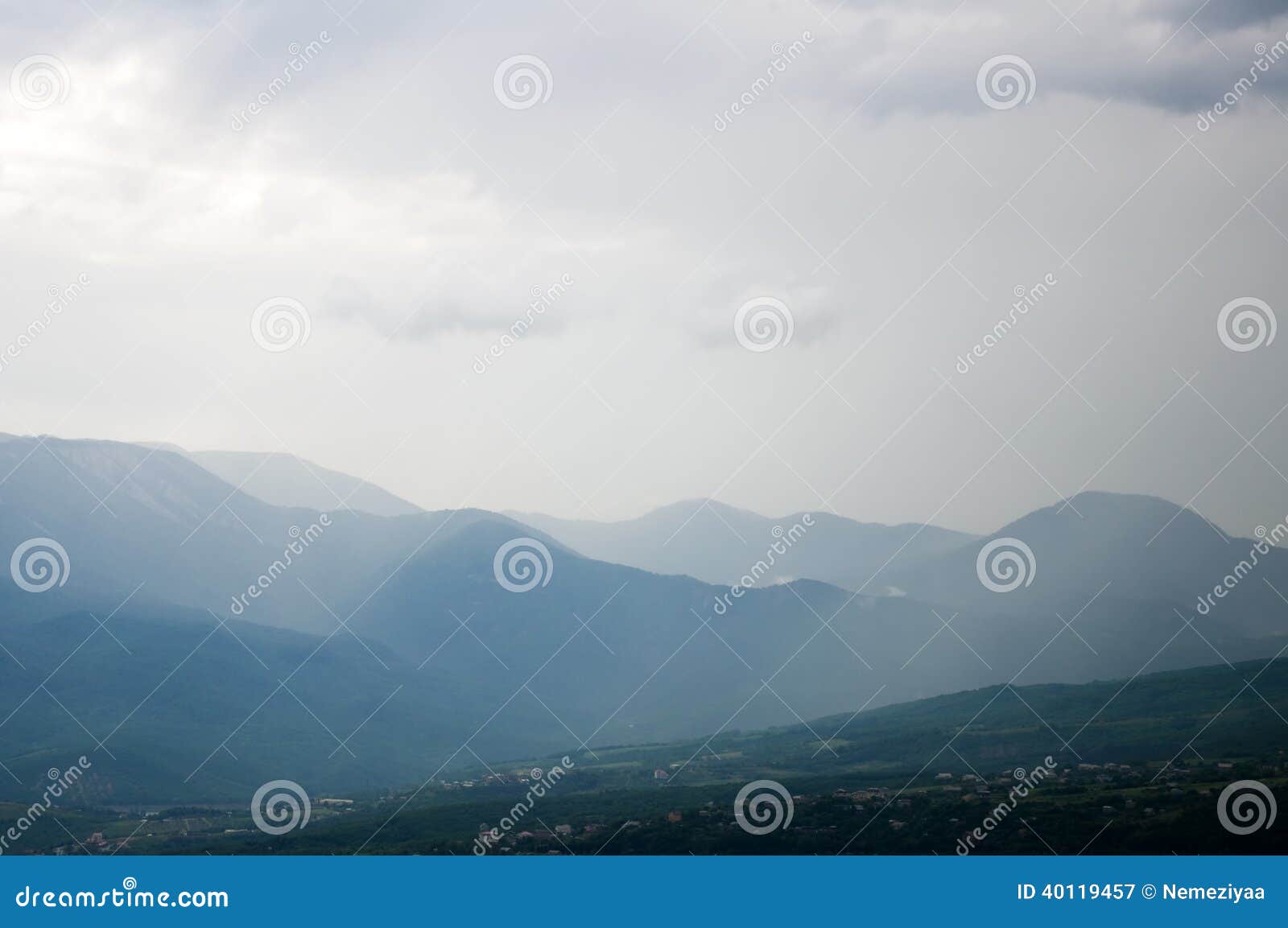 Changeable Weather in Mountains. Stock Image - Image of climate ...
