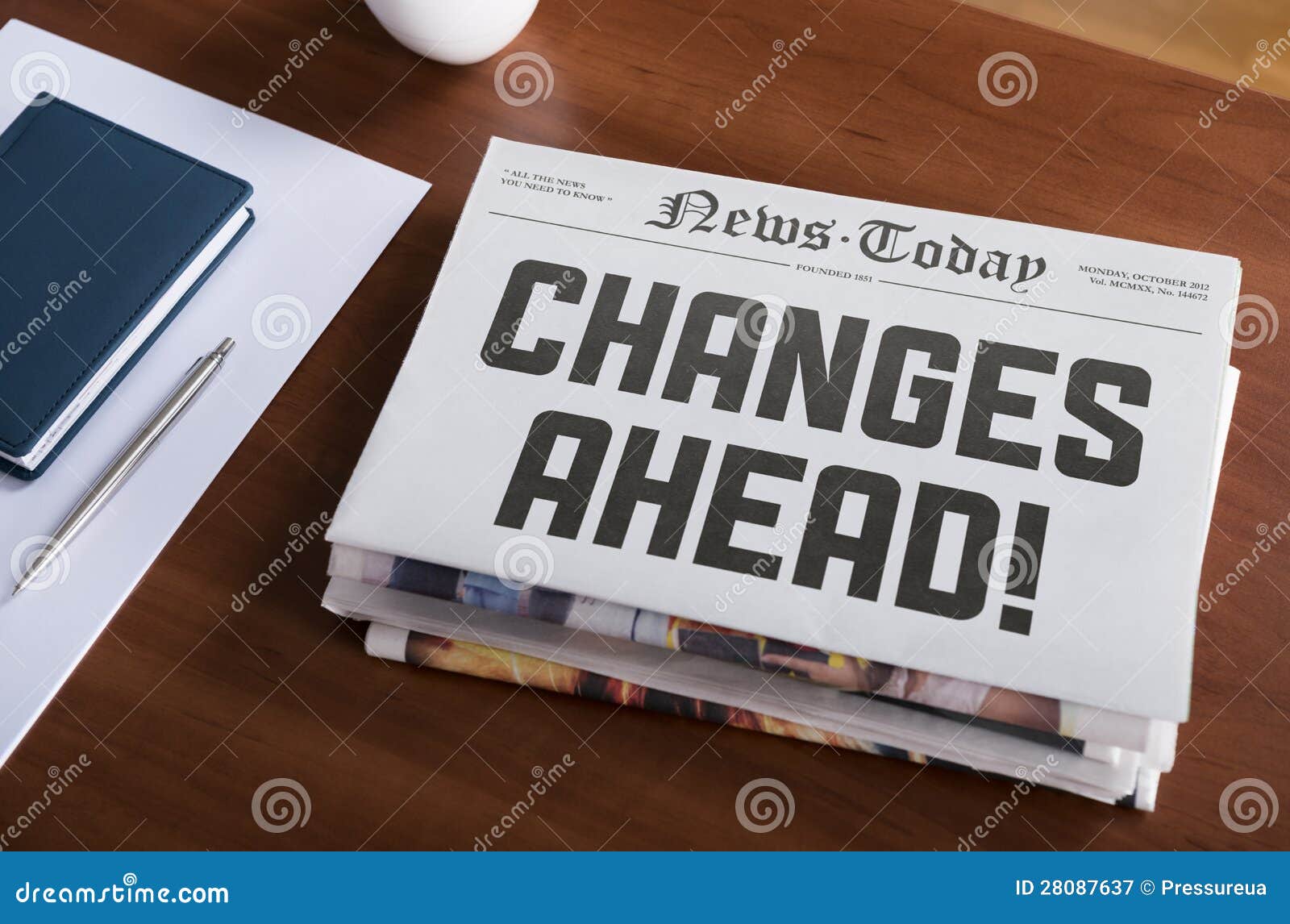 Changes ahead stock image. Image of desktop, desk, analyzing - 28087637