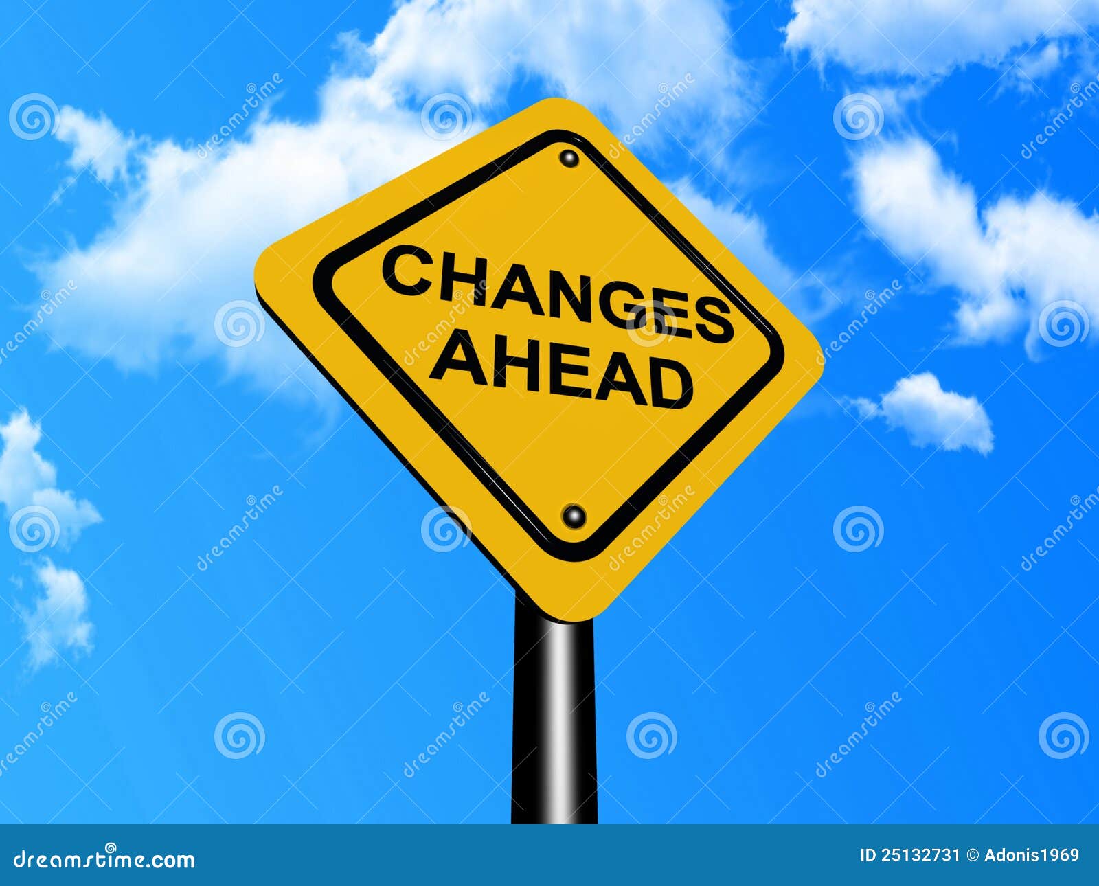 Changes ahead sign stock image. Image of development - 25132731