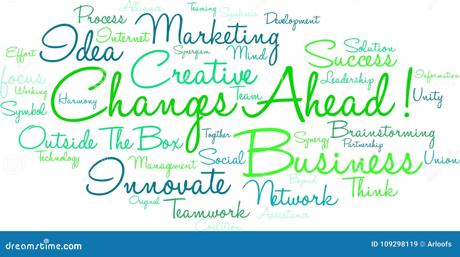 Changes Ahead Word Cloud stock vector. Illustration of business - 109298119