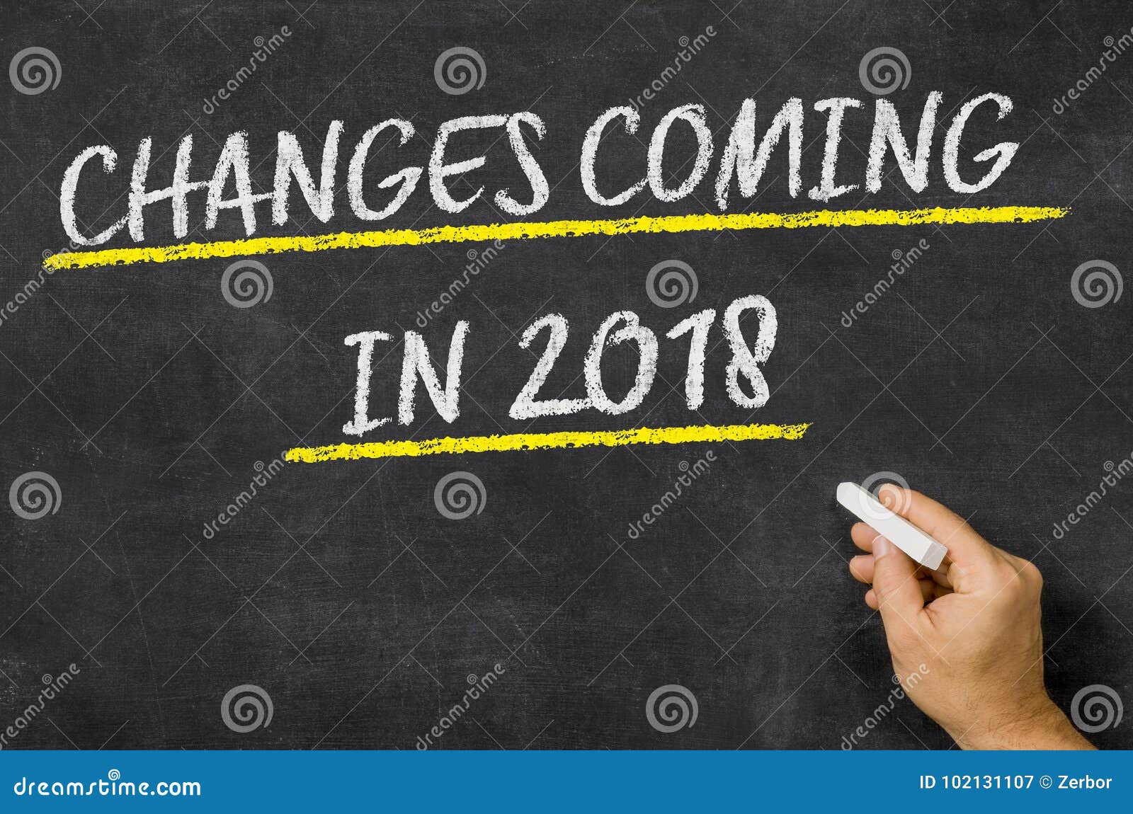 Changes Coming in 2018 stock image. Image of contract - 102131107