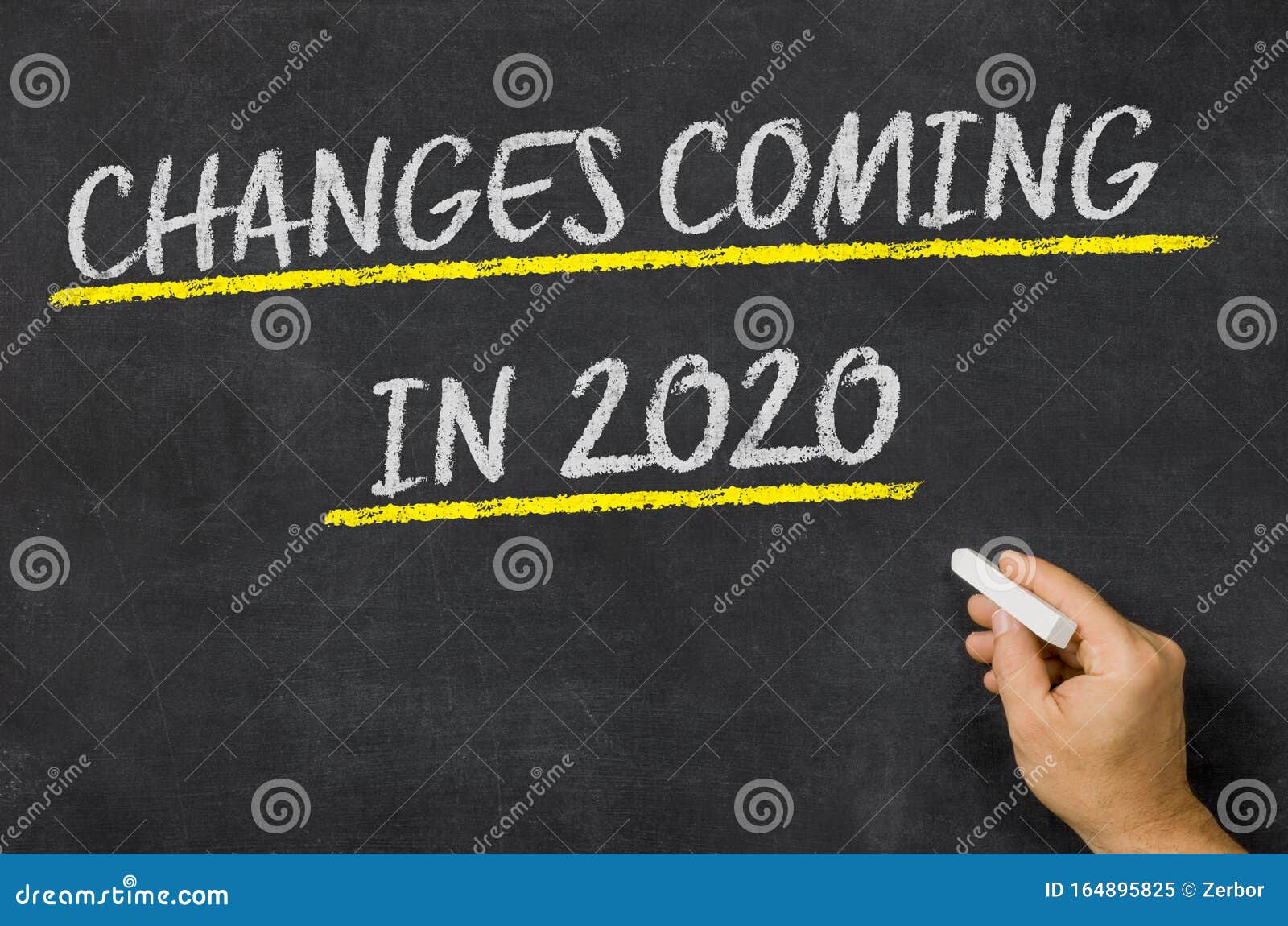 Changes Coming in 2020 Written on a Blackboard Stock Image - Image of ...