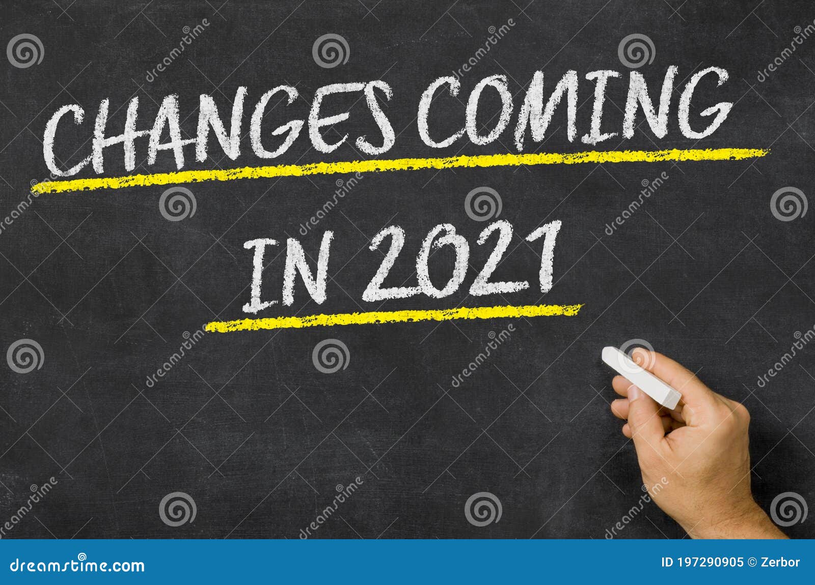 Changes Coming in 2021 Written on a Blackboard Stock Image - Image of ...