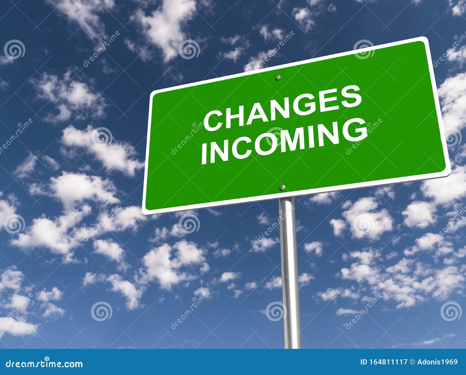 Changes Incoming Traffic Sign Stock Illustration - Illustration of ...