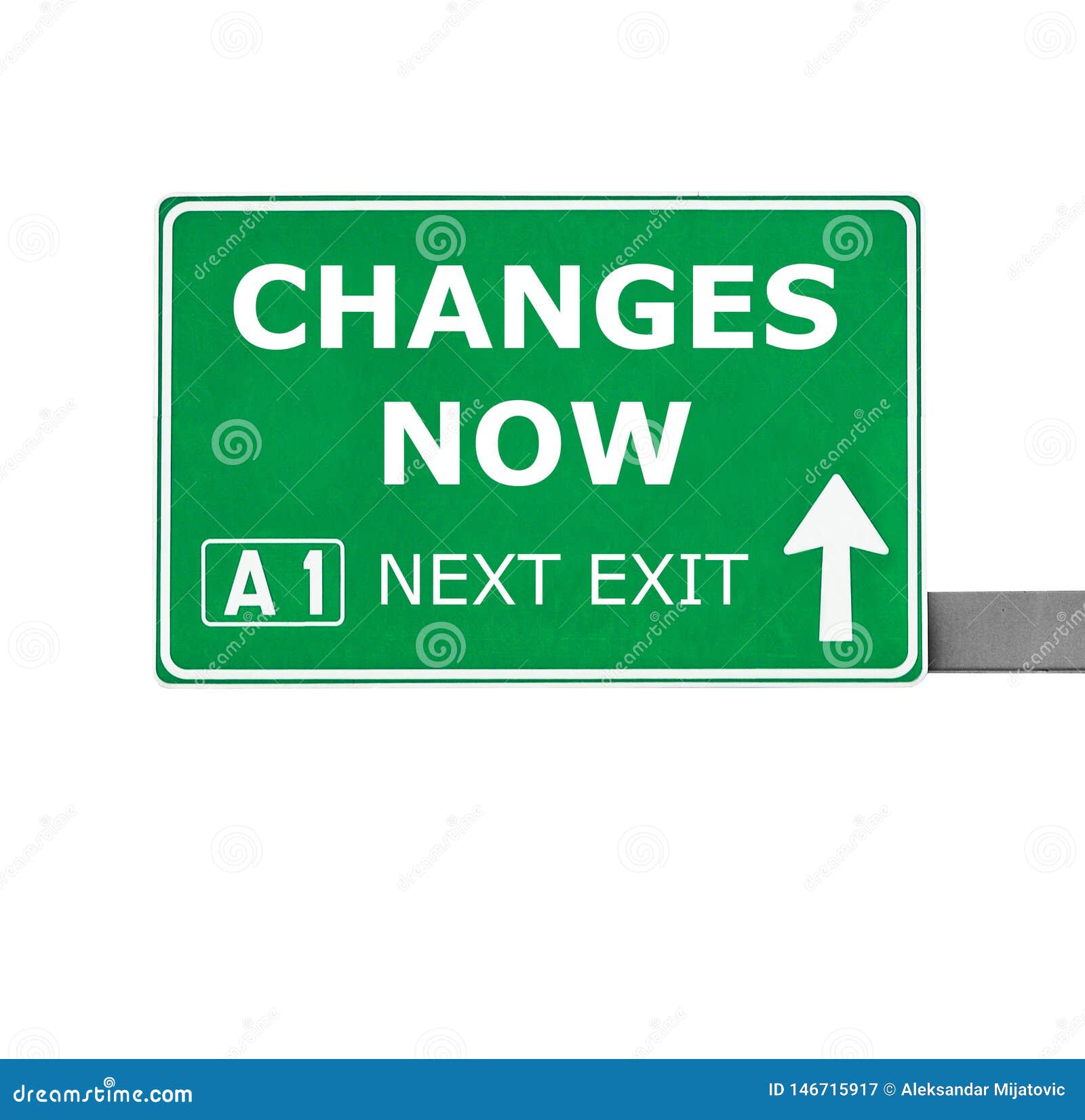 CHANGES NOW Road Sign Isolated on White Stock Image - Image of choice ...