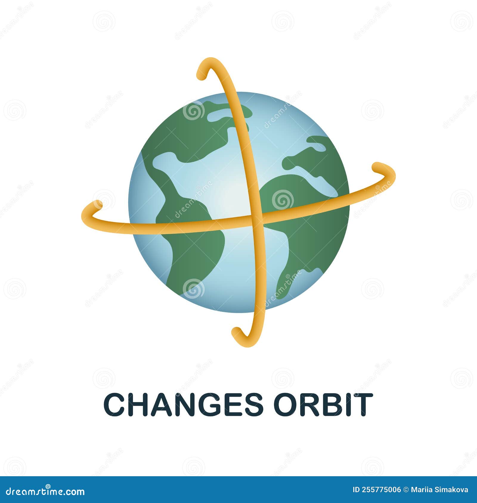 Changes Orbit Icon. 3d Illustration from Climate Change Collection ...