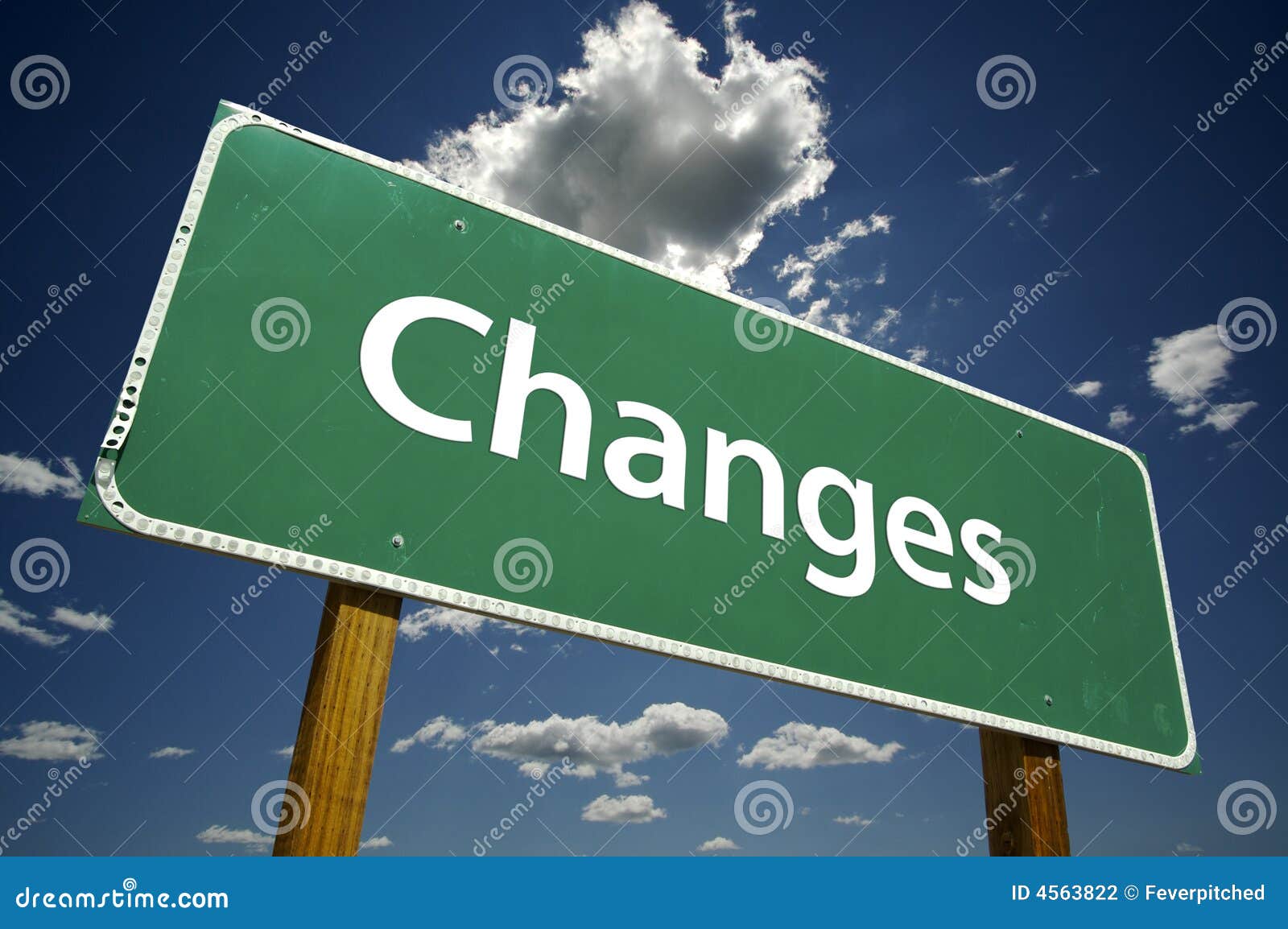 Changes - Road Sign stock photo. Image of modification - 4563822