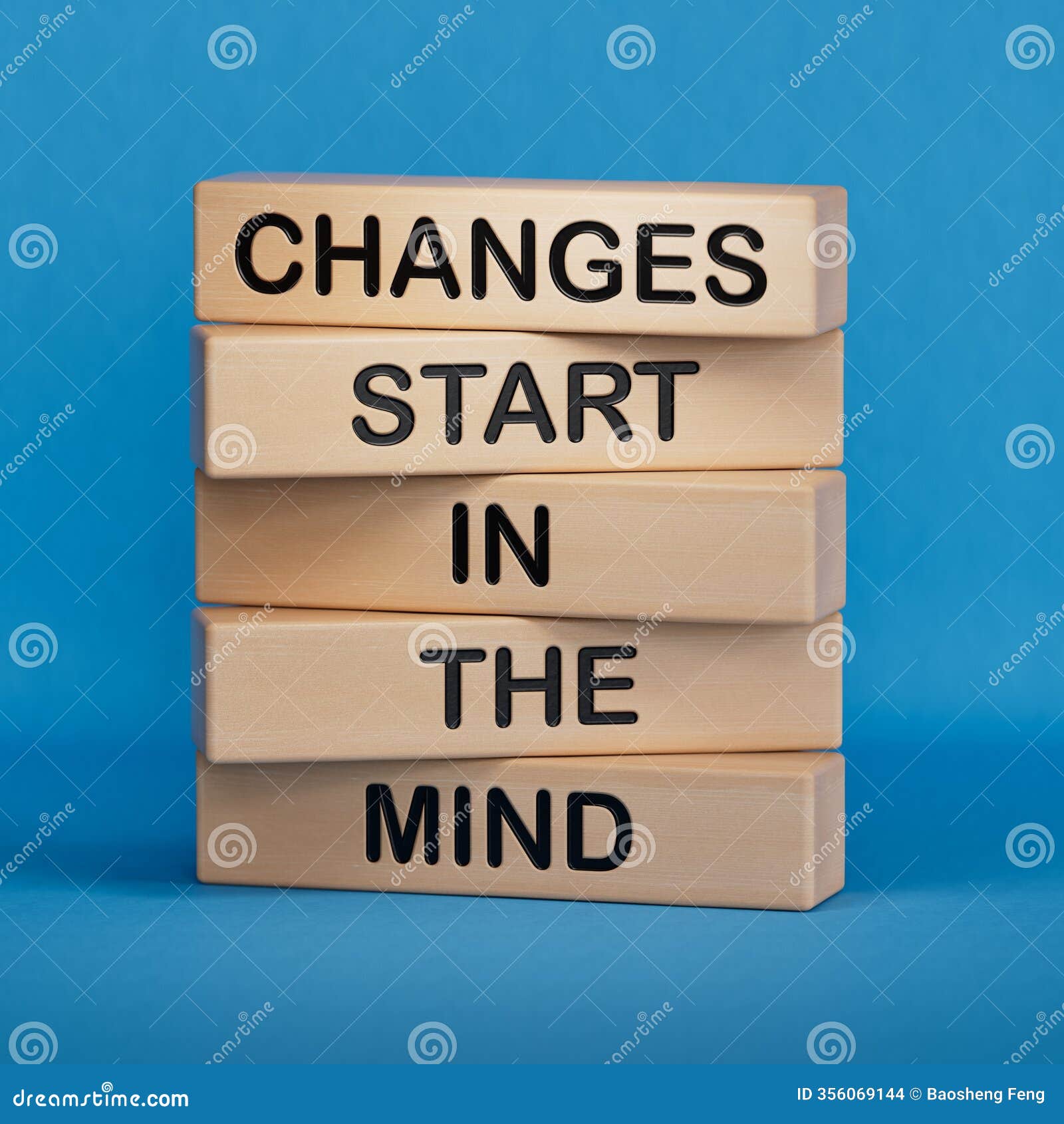 Changes Start in the Mind Symbol. Wooden Blocks with Words Changes ...