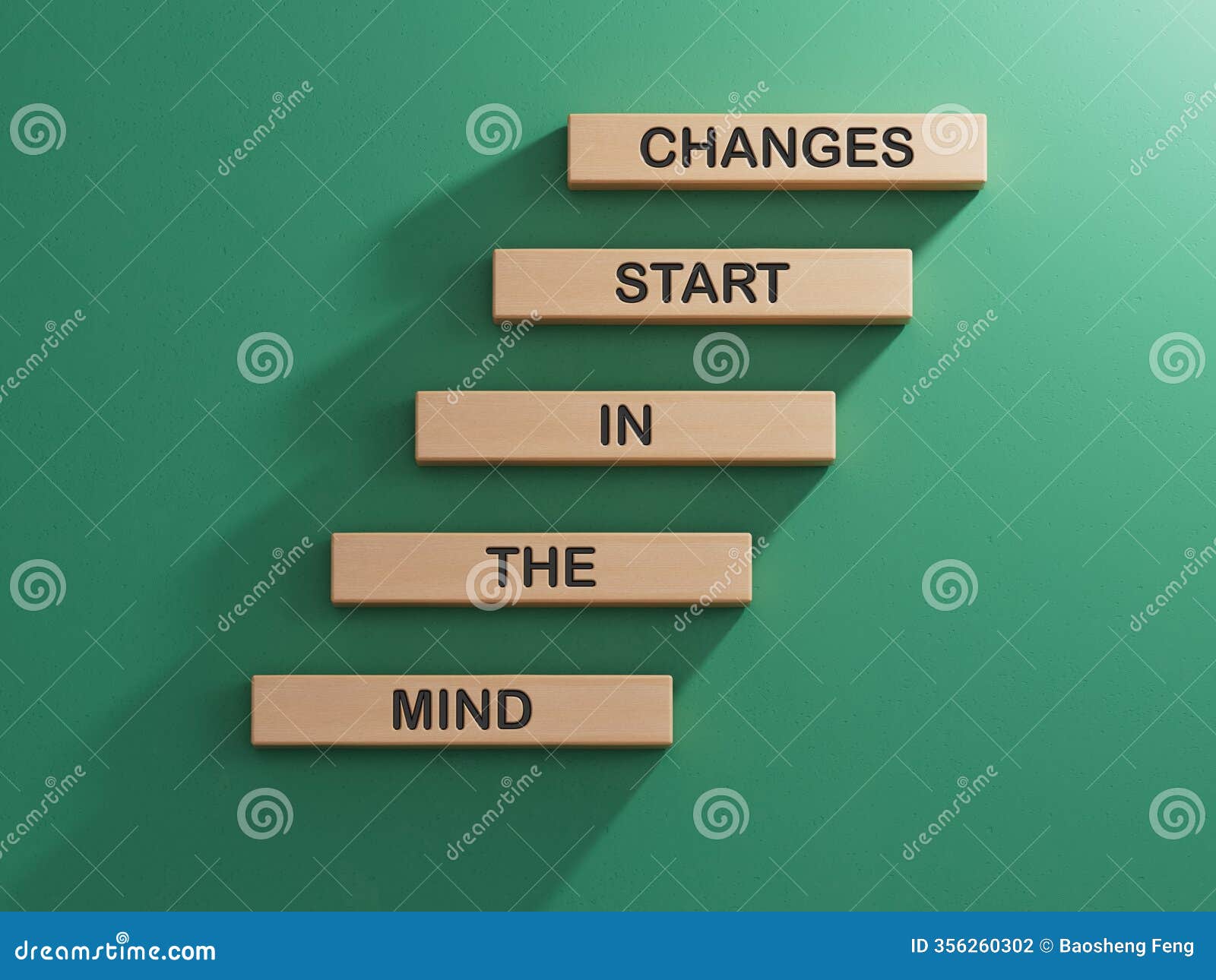 Changes Start in the Mind Symbol. Wooden Blocks with Words Changes ...