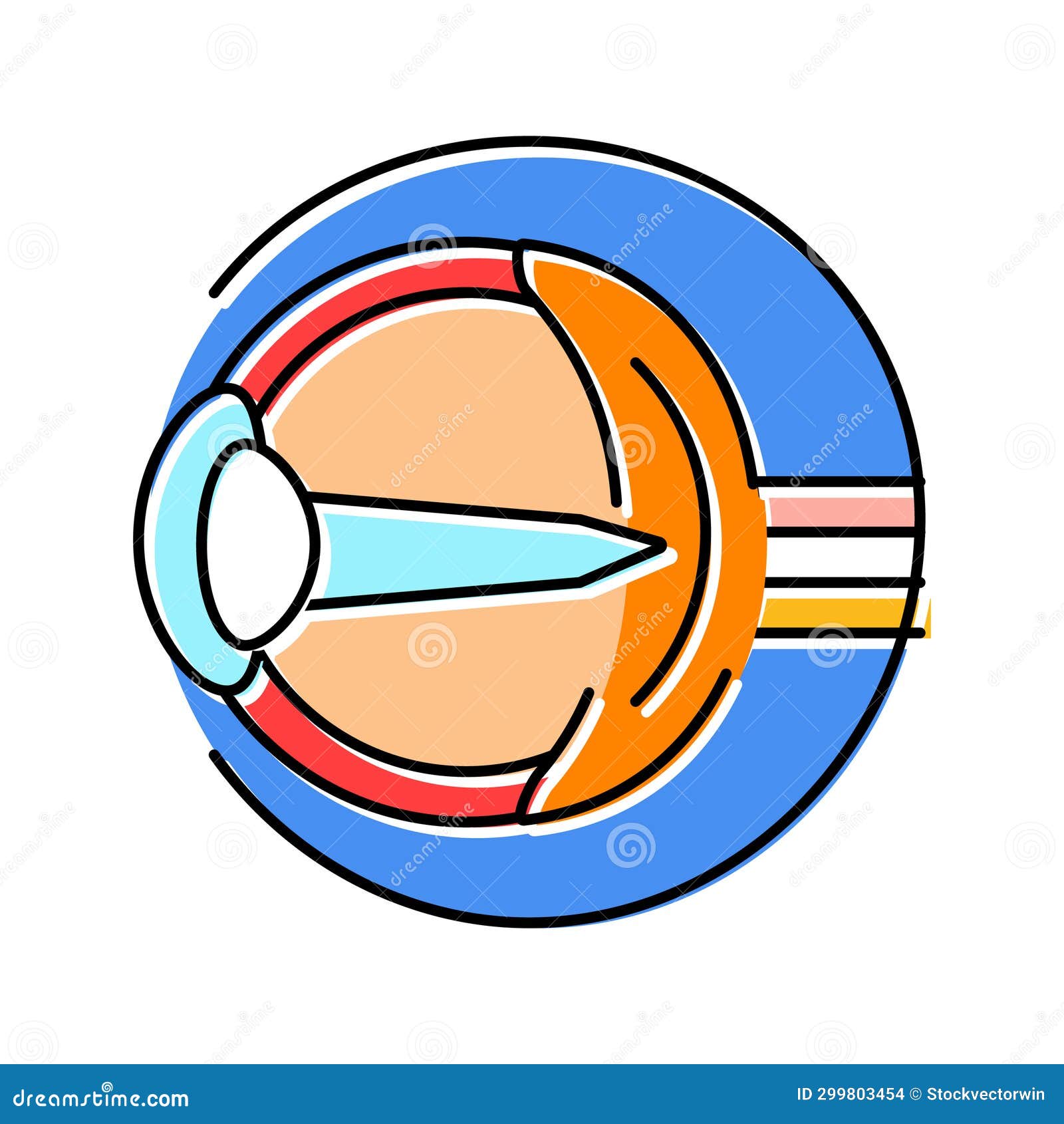 Changes Vision Disease Symptom Color Icon Vector Illustration Stock ...