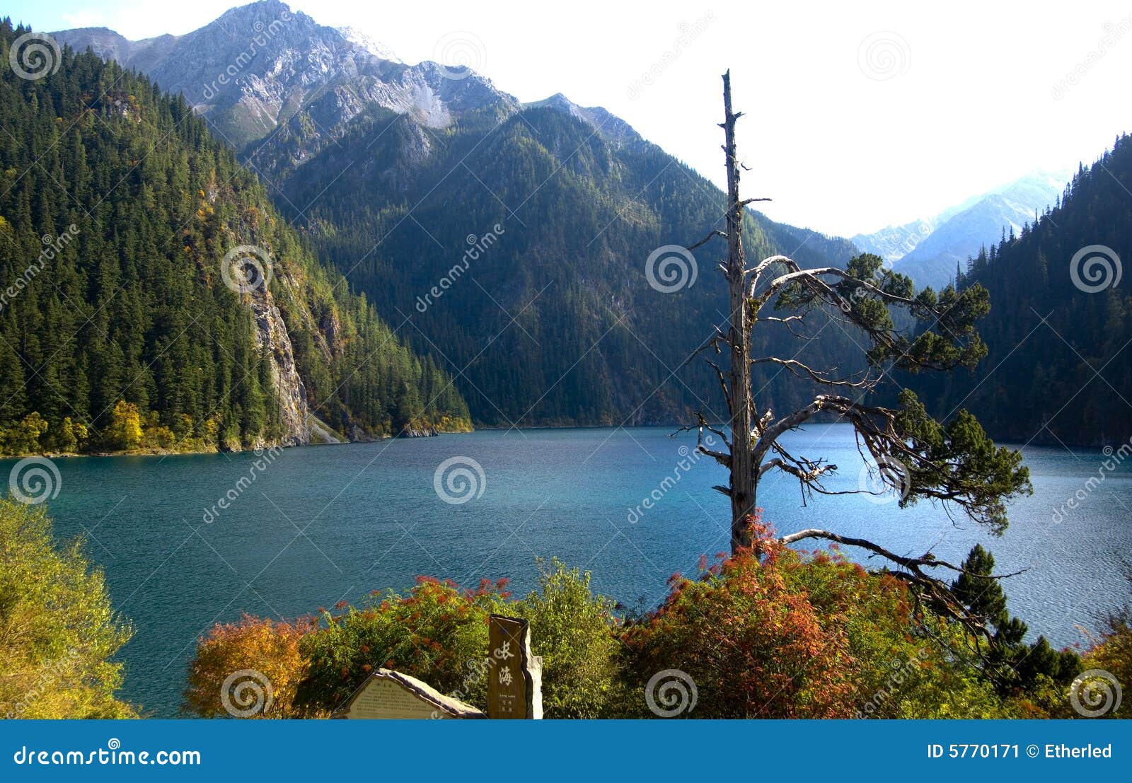 Changhai lake stock image. Image of autumn, blue, highland - 5770171