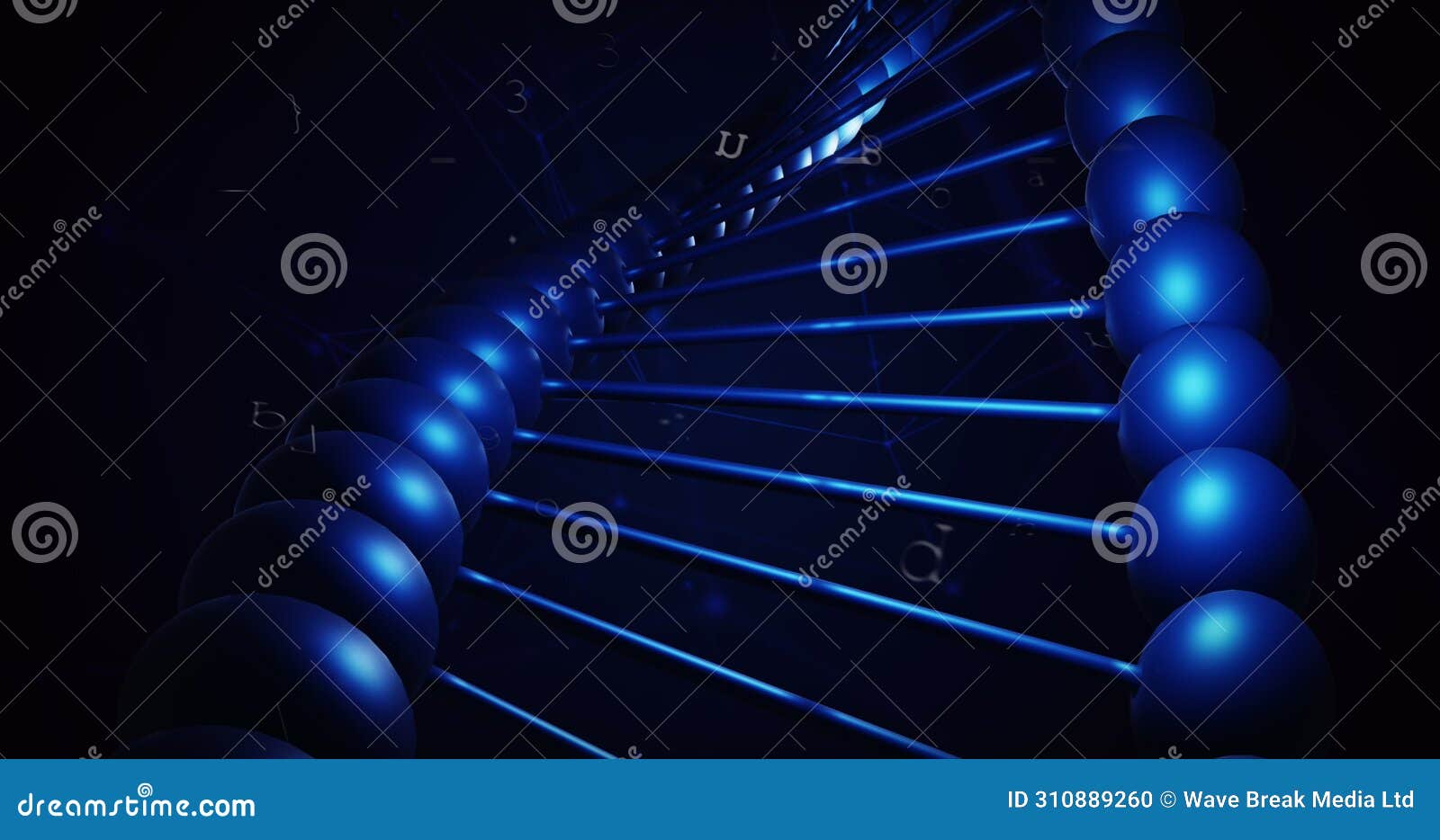 Changing Alphabets Dna Structure and Over Security Padlock Icon and ...