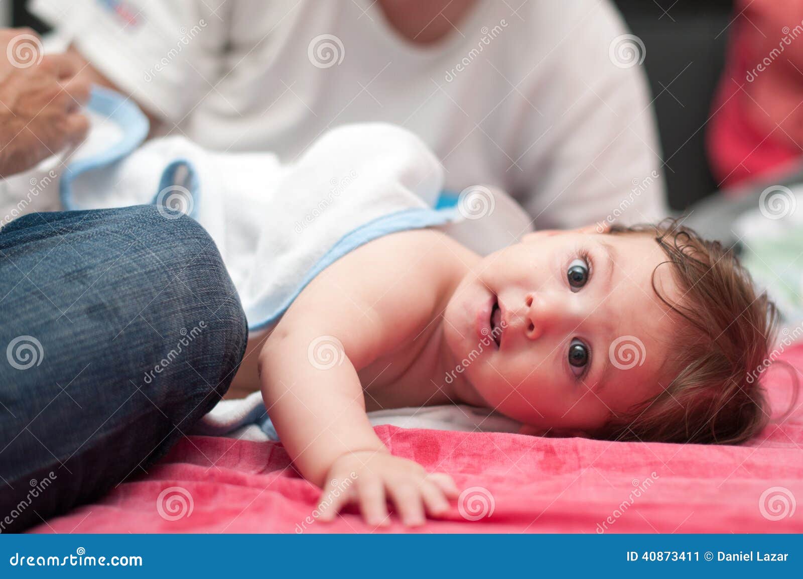 Changing the baby stock image. Image of innocent, child - 40873411