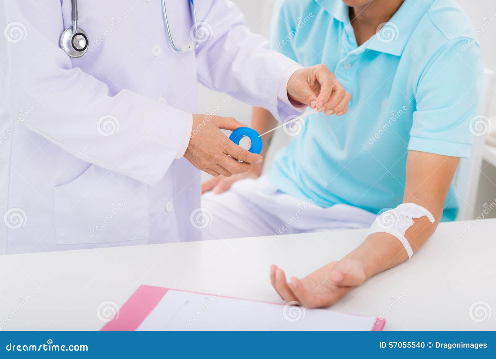 Changing bandage stock photo. Image of nurse, medical - 57055540