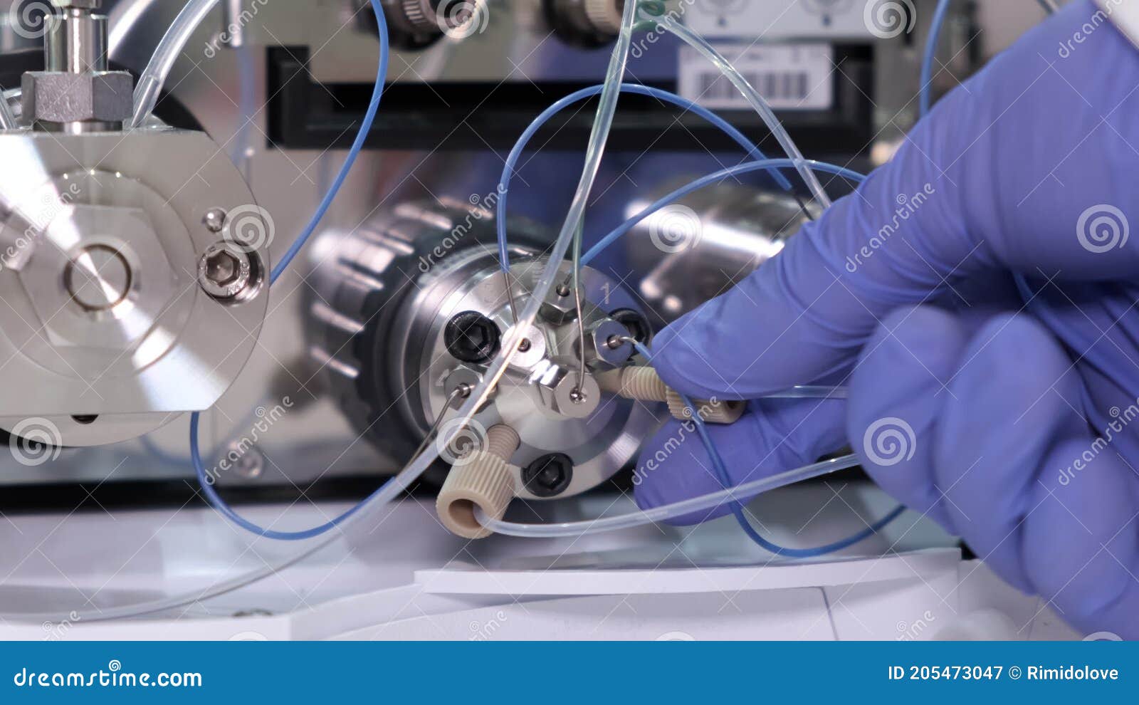 Changing of Capillaries on the Purge Valve. Binary Pump of HPLC System ...