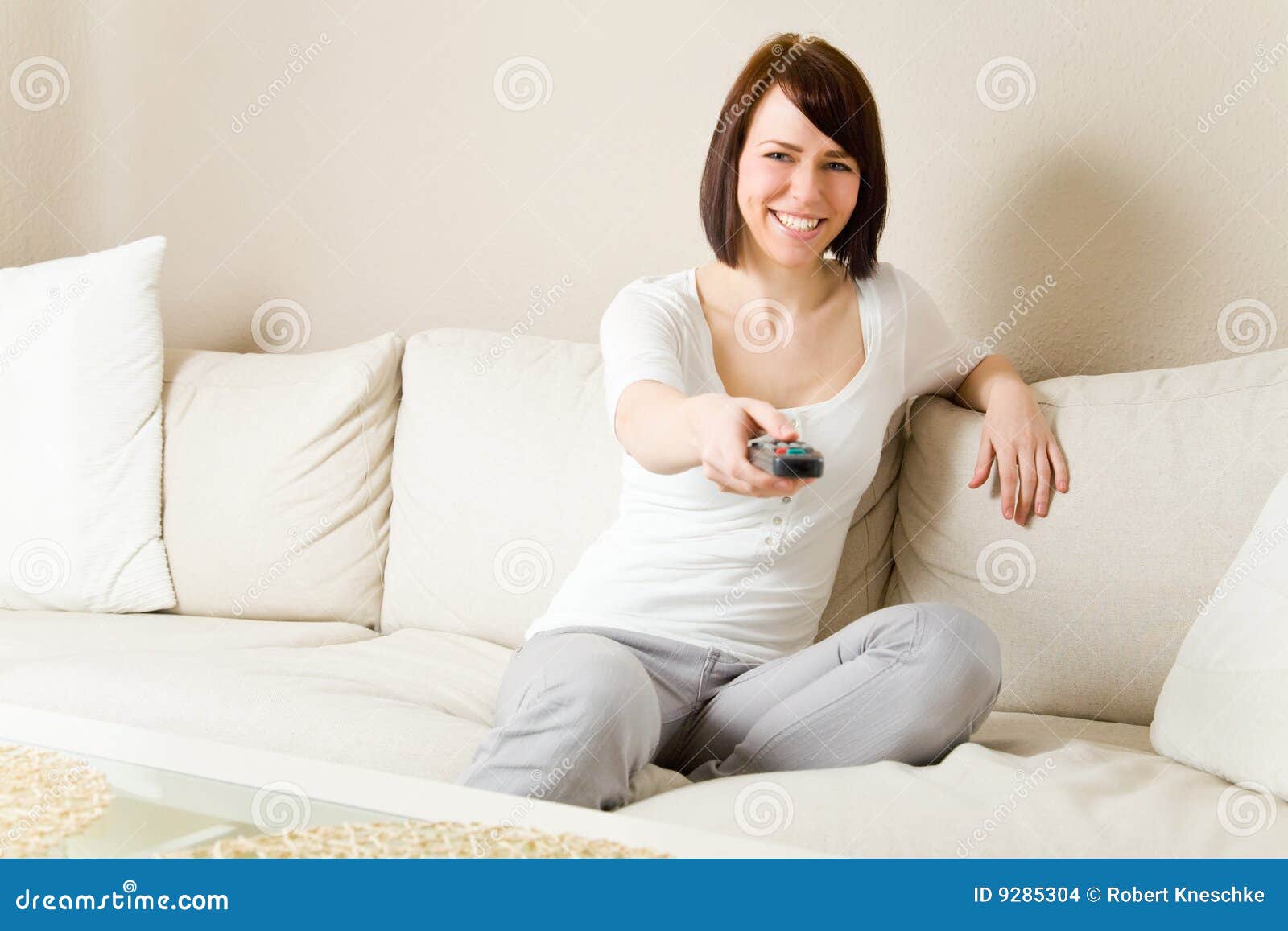 Changing channels stock photo. Image of caucasian, laughing - 9285304