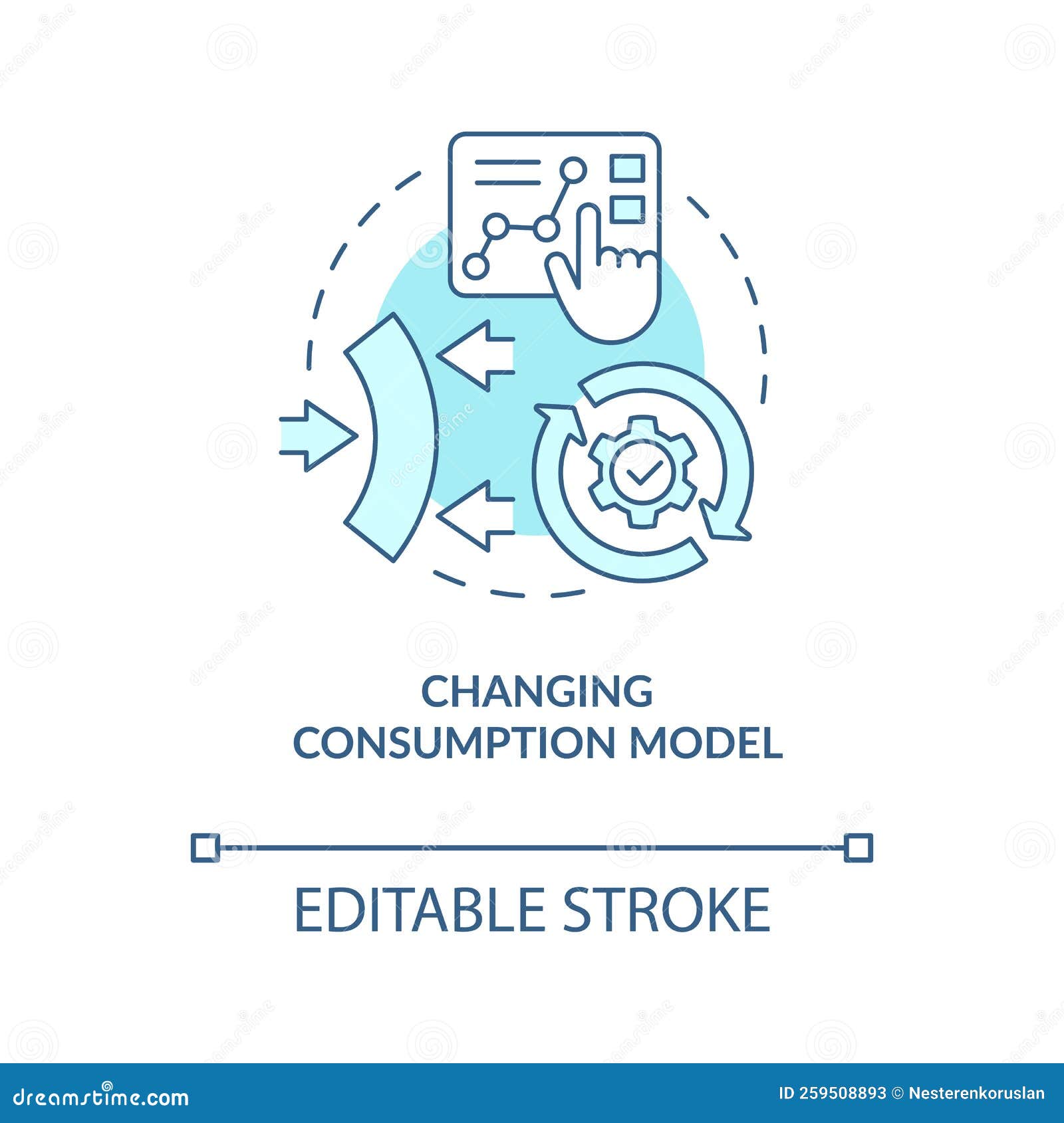 Changing Consumption Model Turquoise Concept Icon Stock Vector ... Changing Consumption Model Turquoise Concept Icon Stock Vector ...