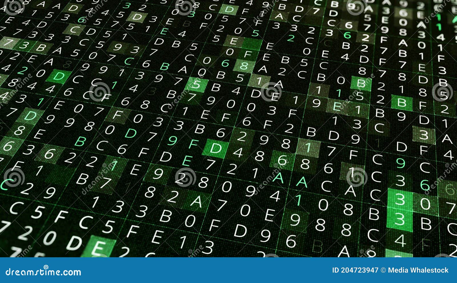 Changing Digital Code of Matrix. Animation. Background from Numerical ...