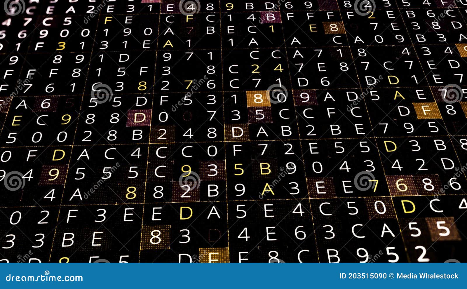 Changing Digital Code of Matrix. Animation. Background from Numerical ...