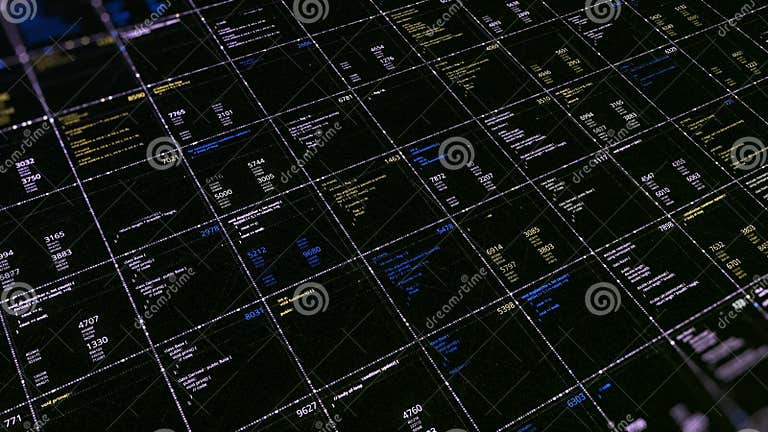 Changing Digital Data in Database. Animation. Large Database ...