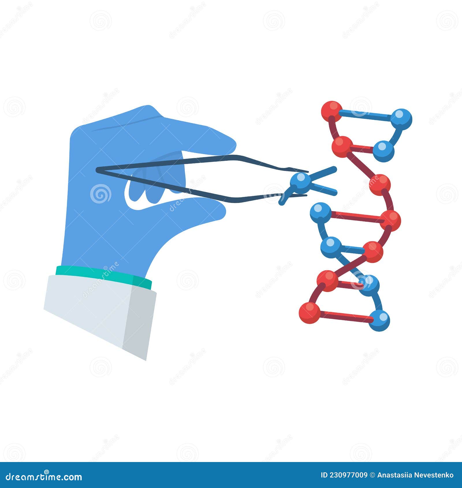 Changing DNA Concept. Manipulation DNA Vector Stock Vector ...