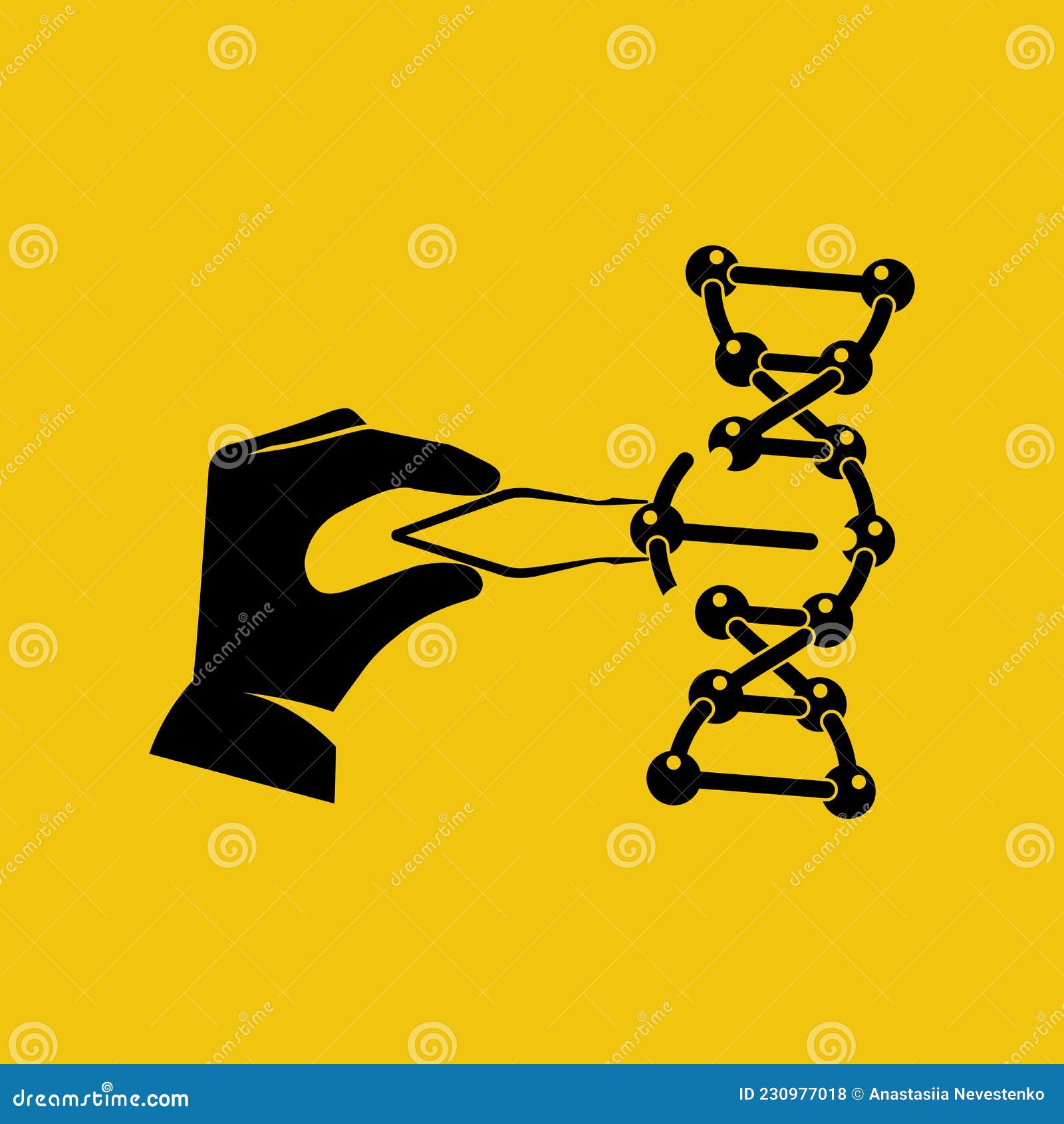 Changing DNA Concept. Manipulation DNA Vector Stock Vector ...