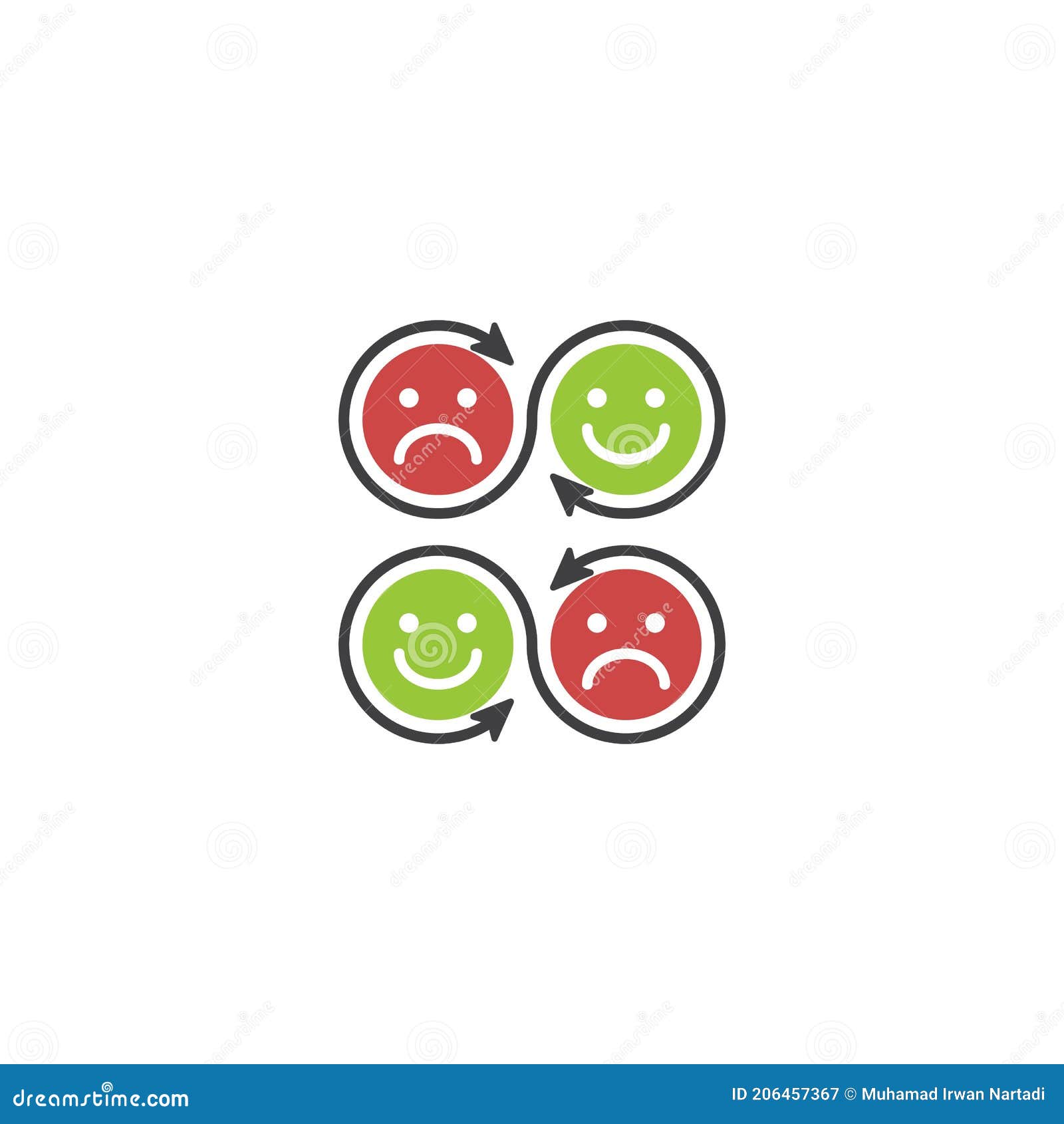 Changing Emotions, Moody, Mood Booster. Vector Icon Template Stock ...