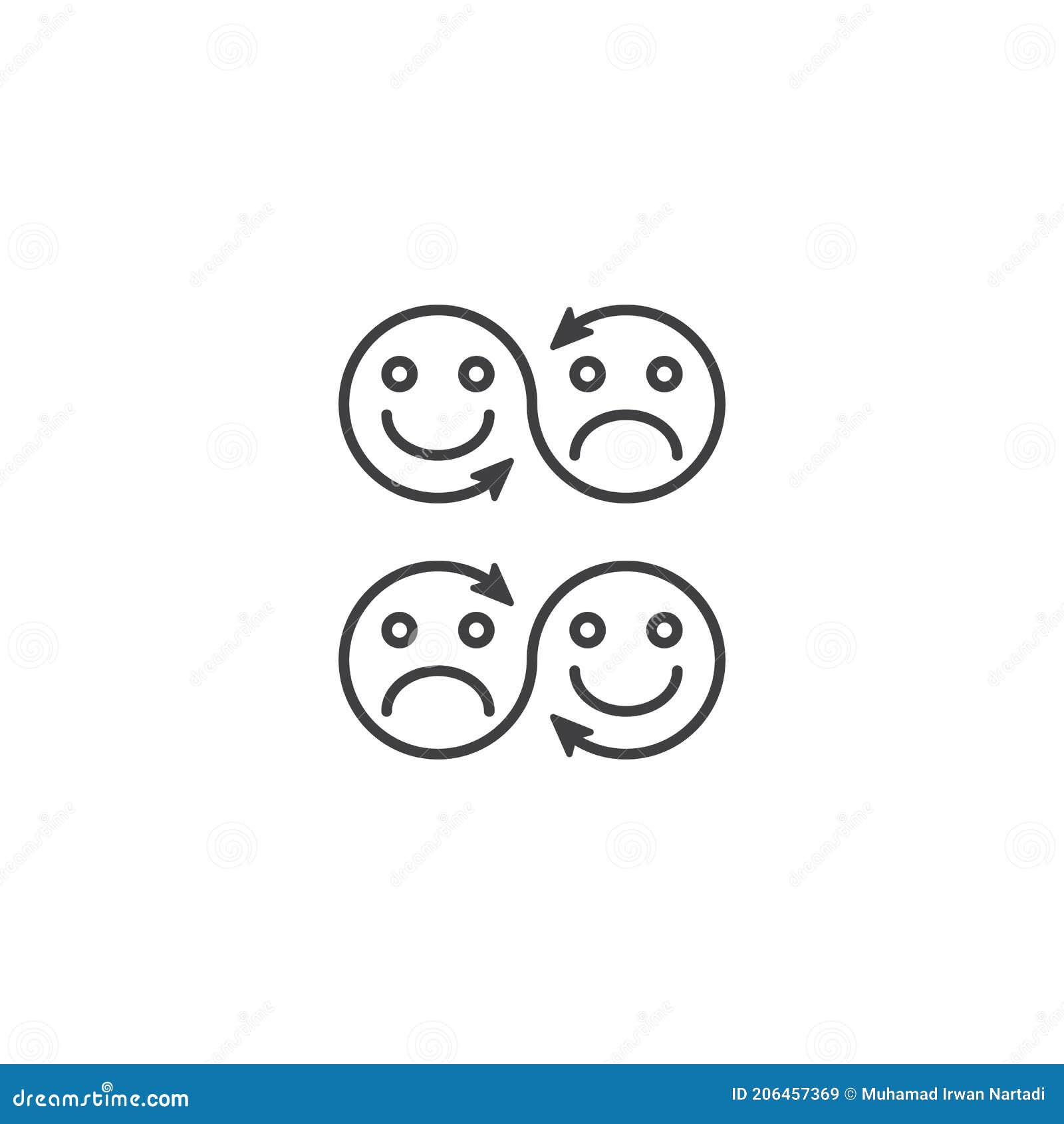Changing Emotions, Moody, Mood Booster. Vector Icon Template Stock ...