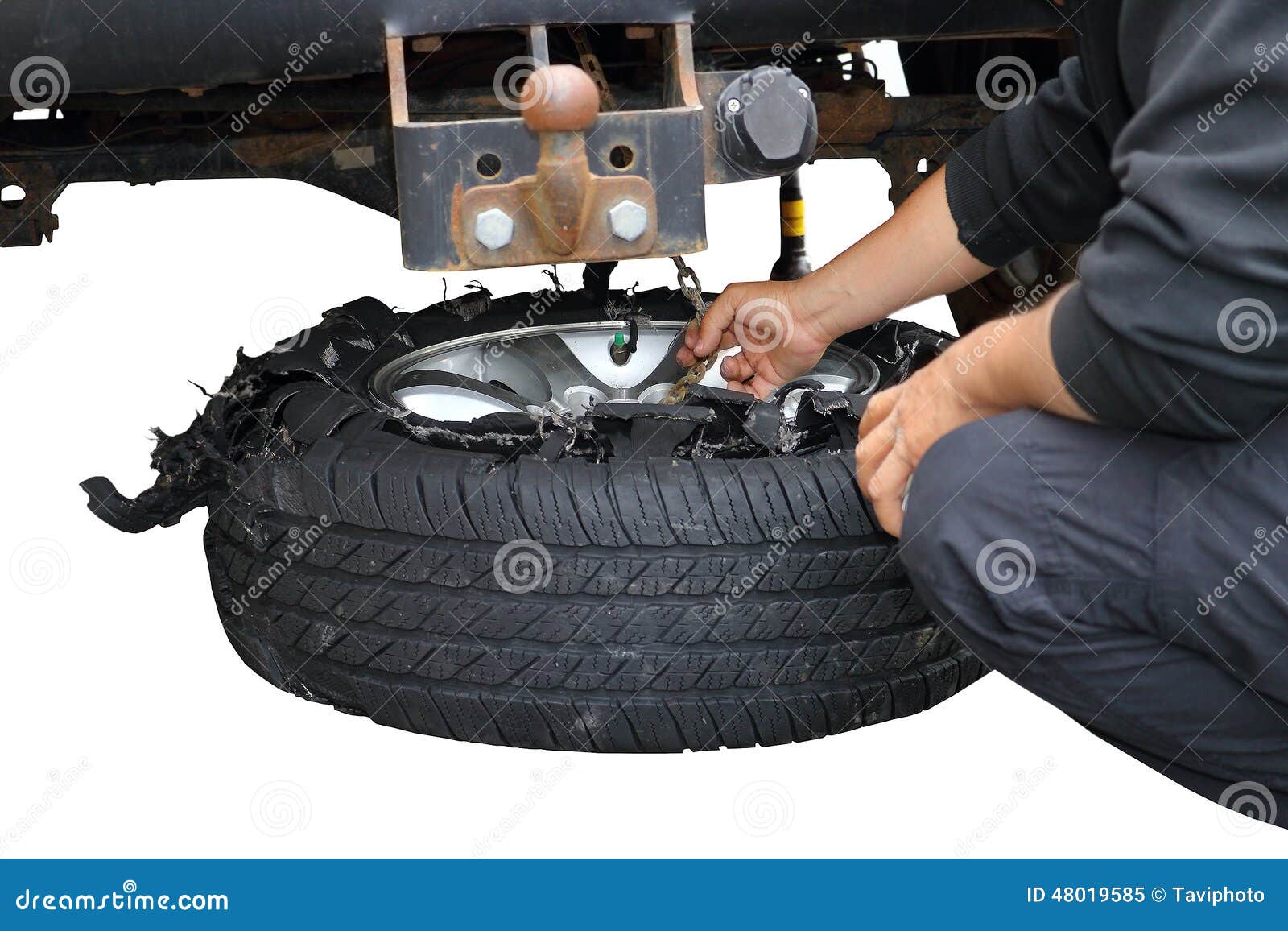Changing Exploded Truck Wheel Stock Image - Image of detail, power ...