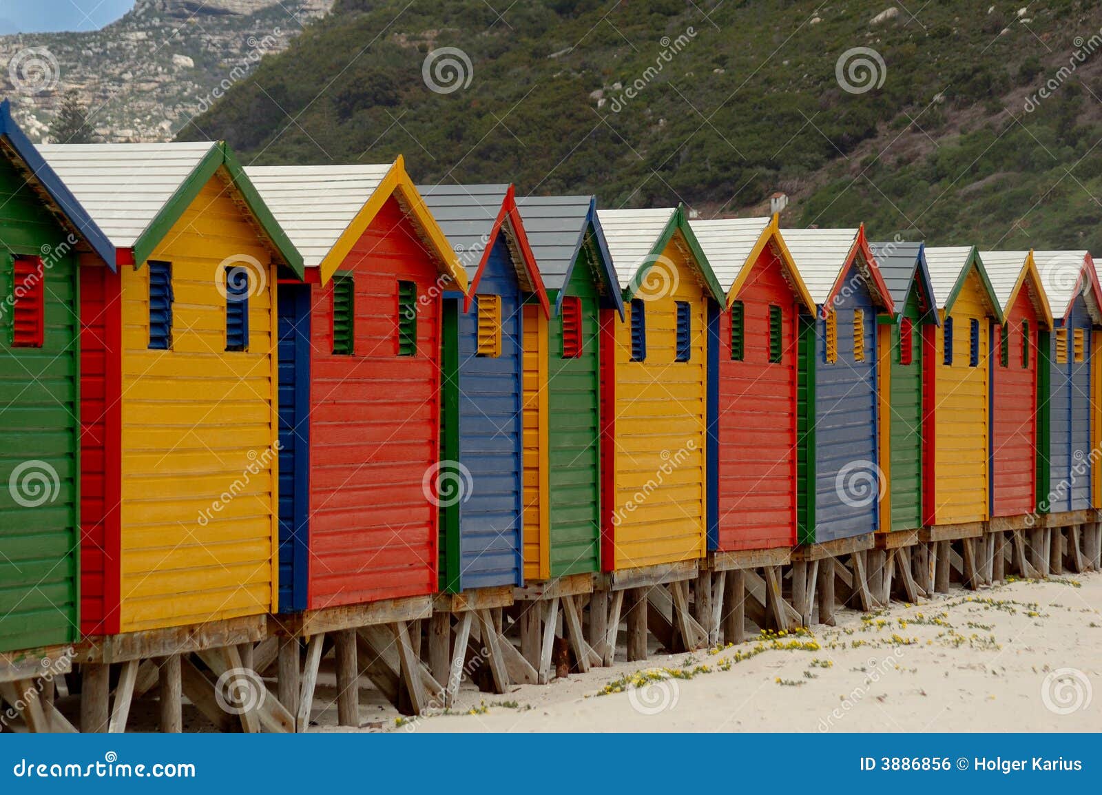 Changing Huts at Muizenberg Stock Photo - Image of arfica, western: 3886856